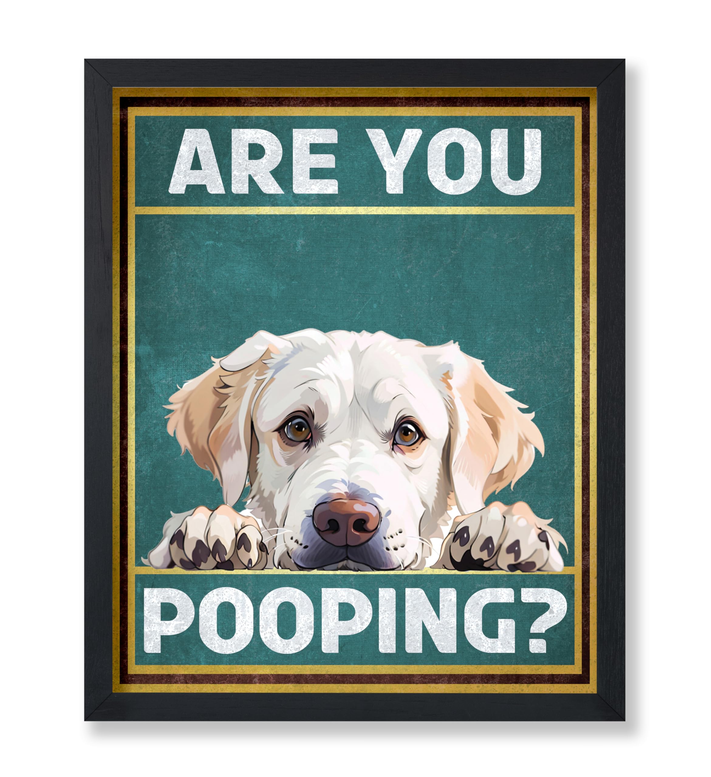 Amazon.com: Poster Master Are You Pooping Poster - Golden Retriever ...