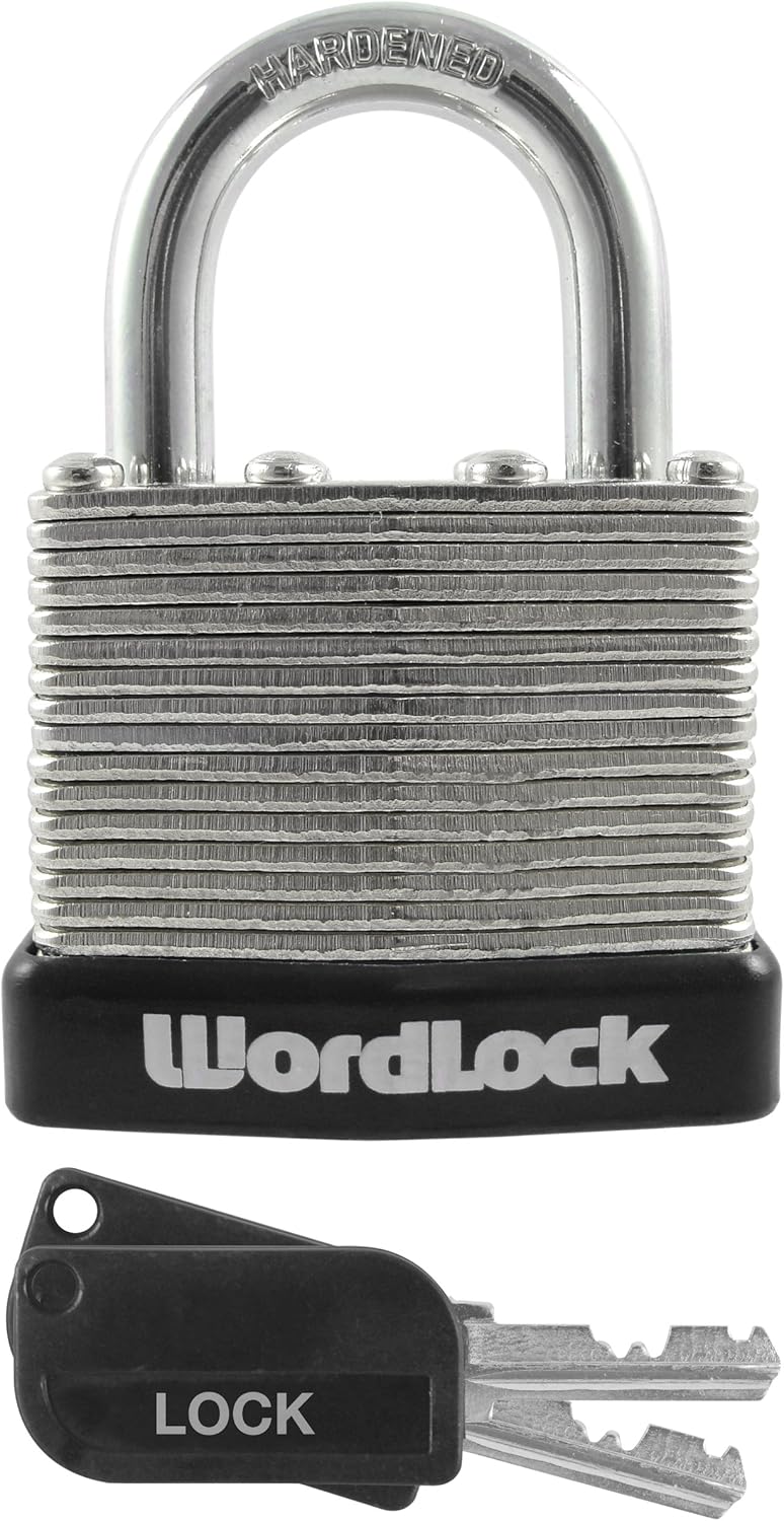 Wordlock PL-117-A1 Padlock Match Key Laminated Warded Lock, 40mm ...