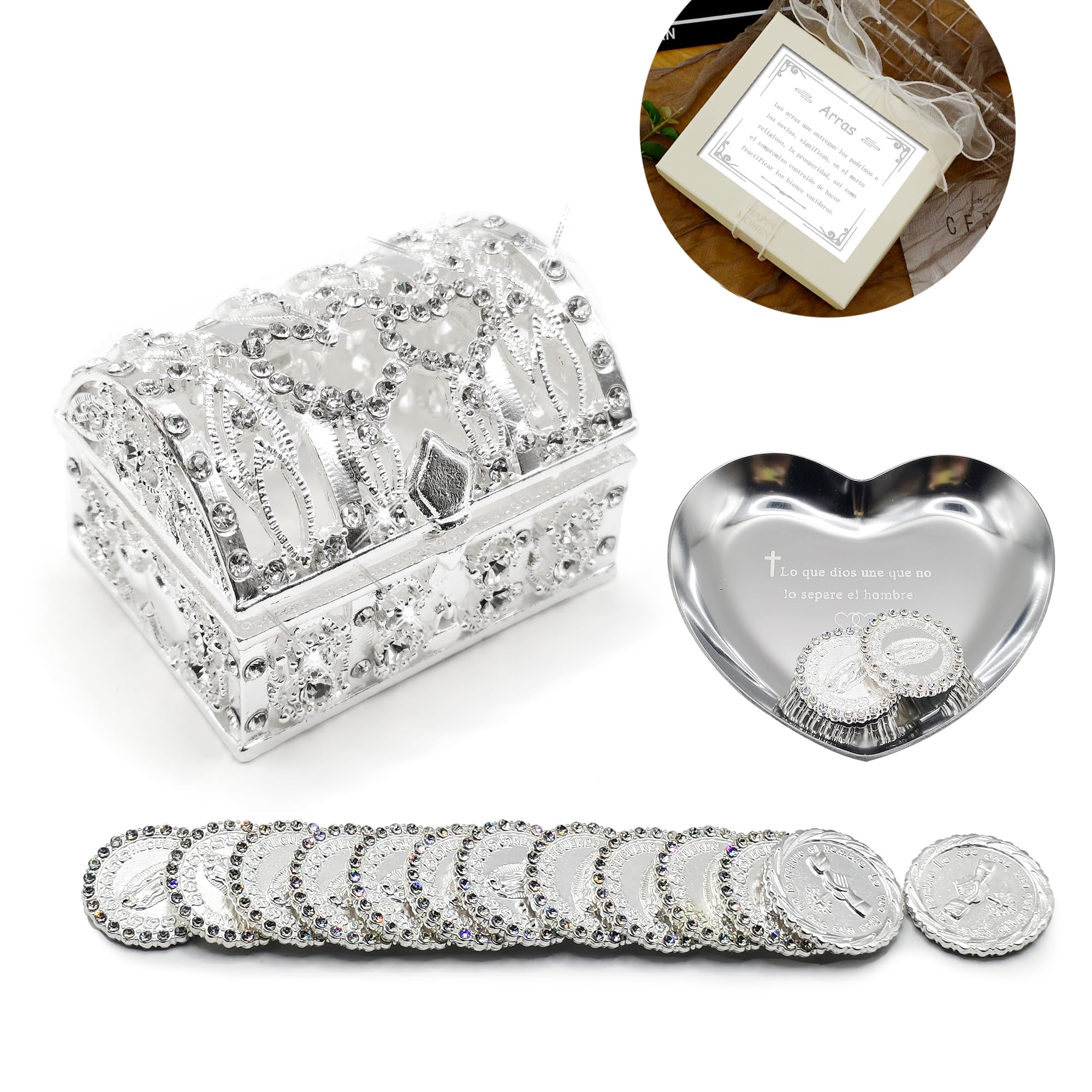 Amazon.com: FANYX Arras Para Boda Catolica, Wedding Arras Coins Set ...