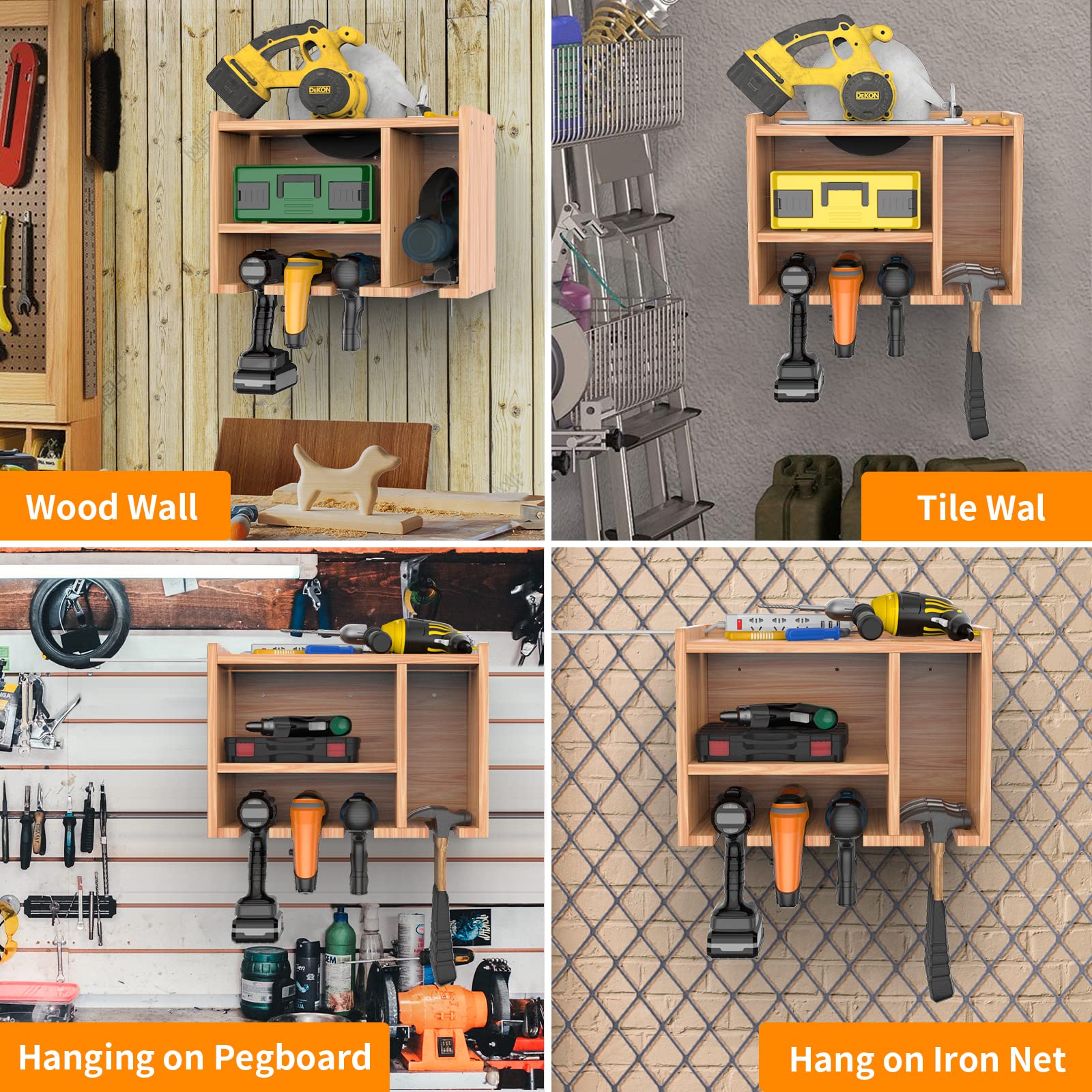 Oududianzi Power Tool Organizer, Power Tool charging station, Drill ...