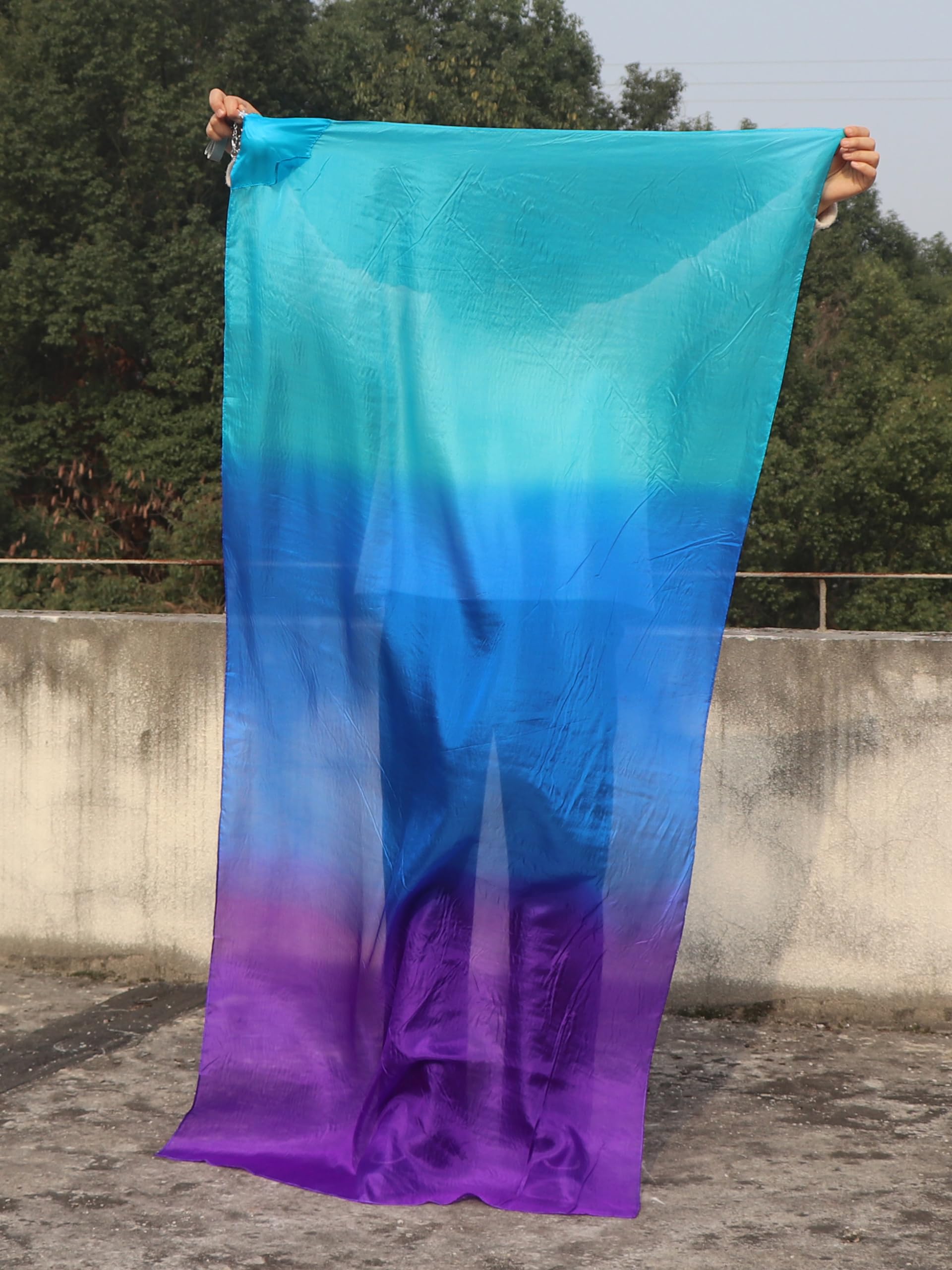 Silk Flag Streamer Winged Sirenny 70-Inch Silk Poi Ball With Stainless ...