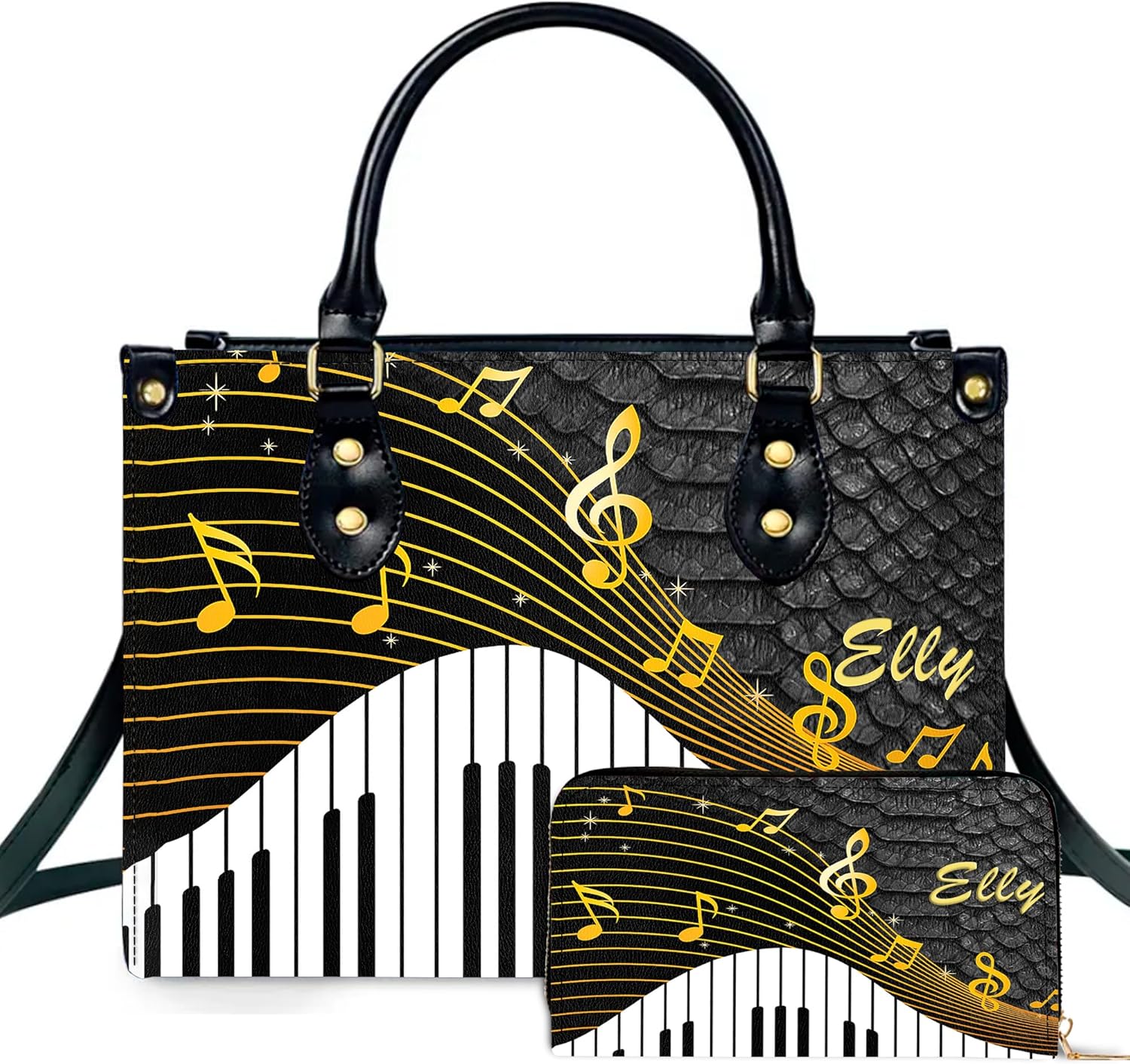NAREDA Personalized Piano Leather Bag, Piano Purse, Music Bag for Women ...