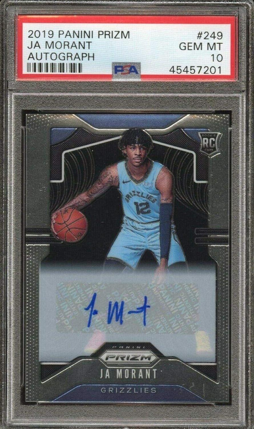 Amazon.com: Sports Memorabilia 2019-20 Panini Prizm #249 Ja Morant RC ...