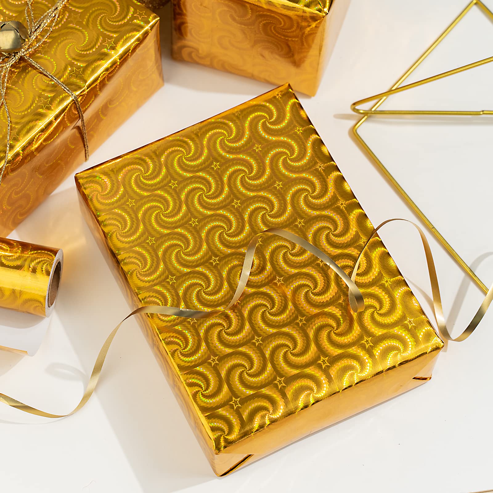 Snapklik.com : MAYPLUSS Holographic Wrapping Paper Roll - Mini Roll ...