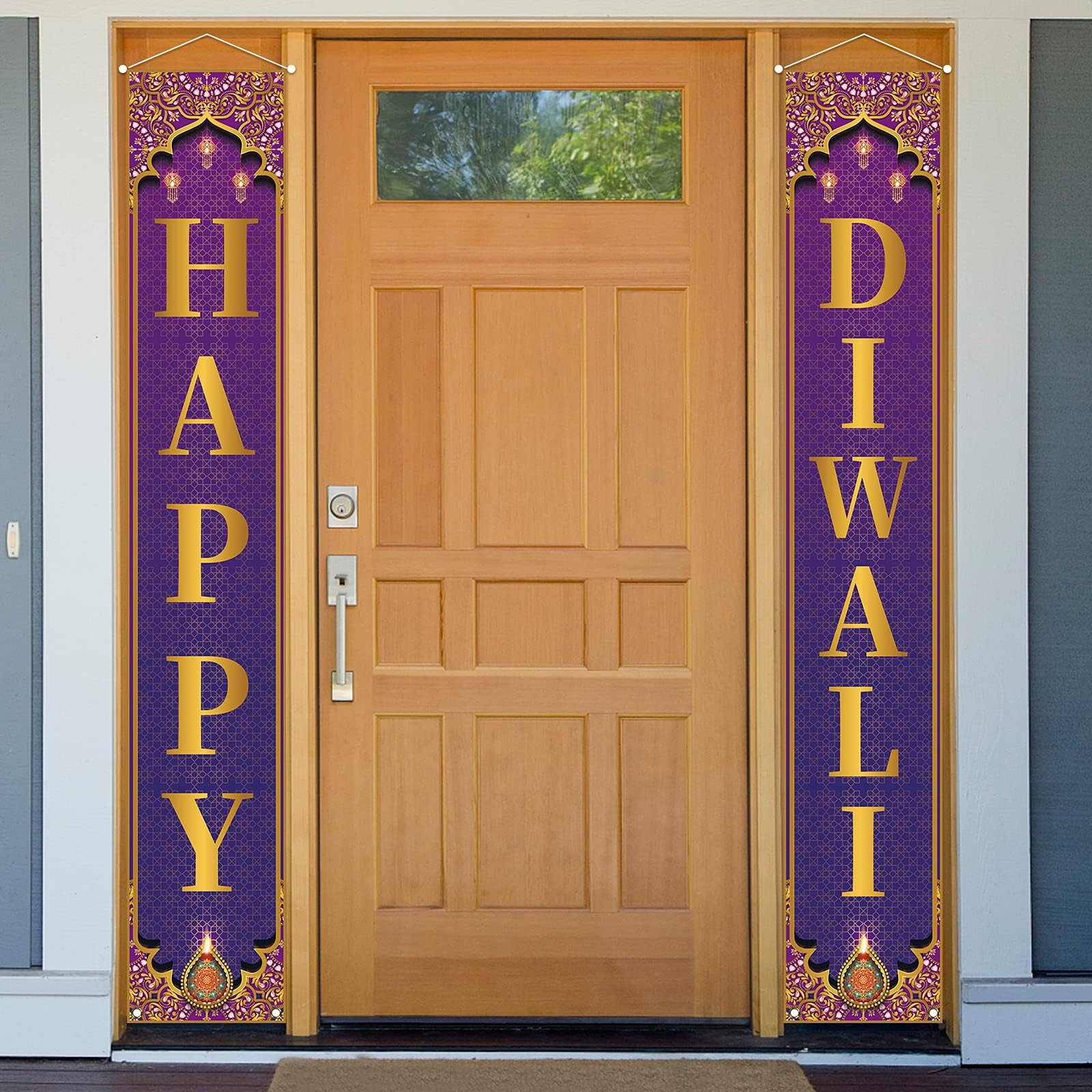 Amazon.com: Diwali Decoration Outdoor Indoor Happy Diwali Porch Sign ...