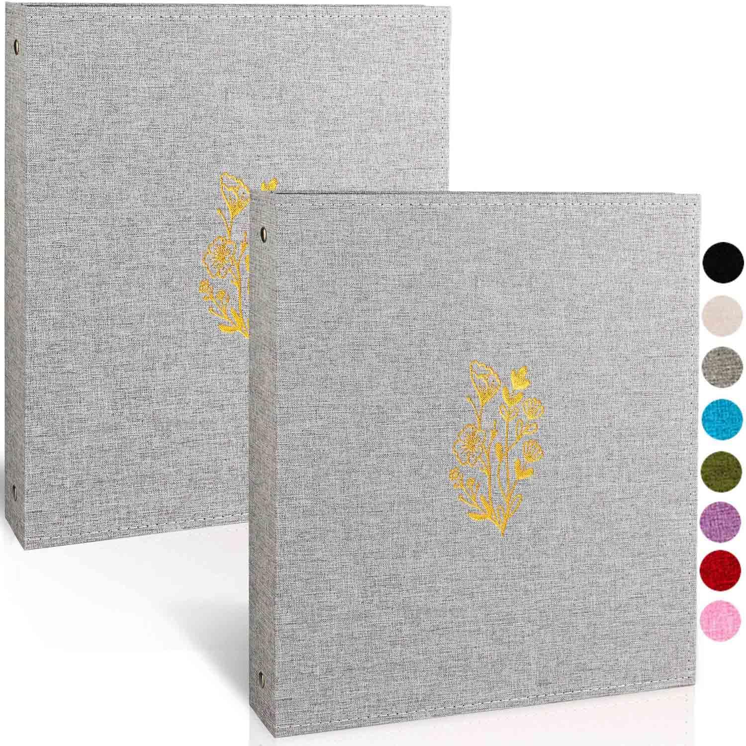 Amazon.com : Aesthetic 3 Ring Linen Binder - 2 Pack Big Sturdy 3 Ring ...