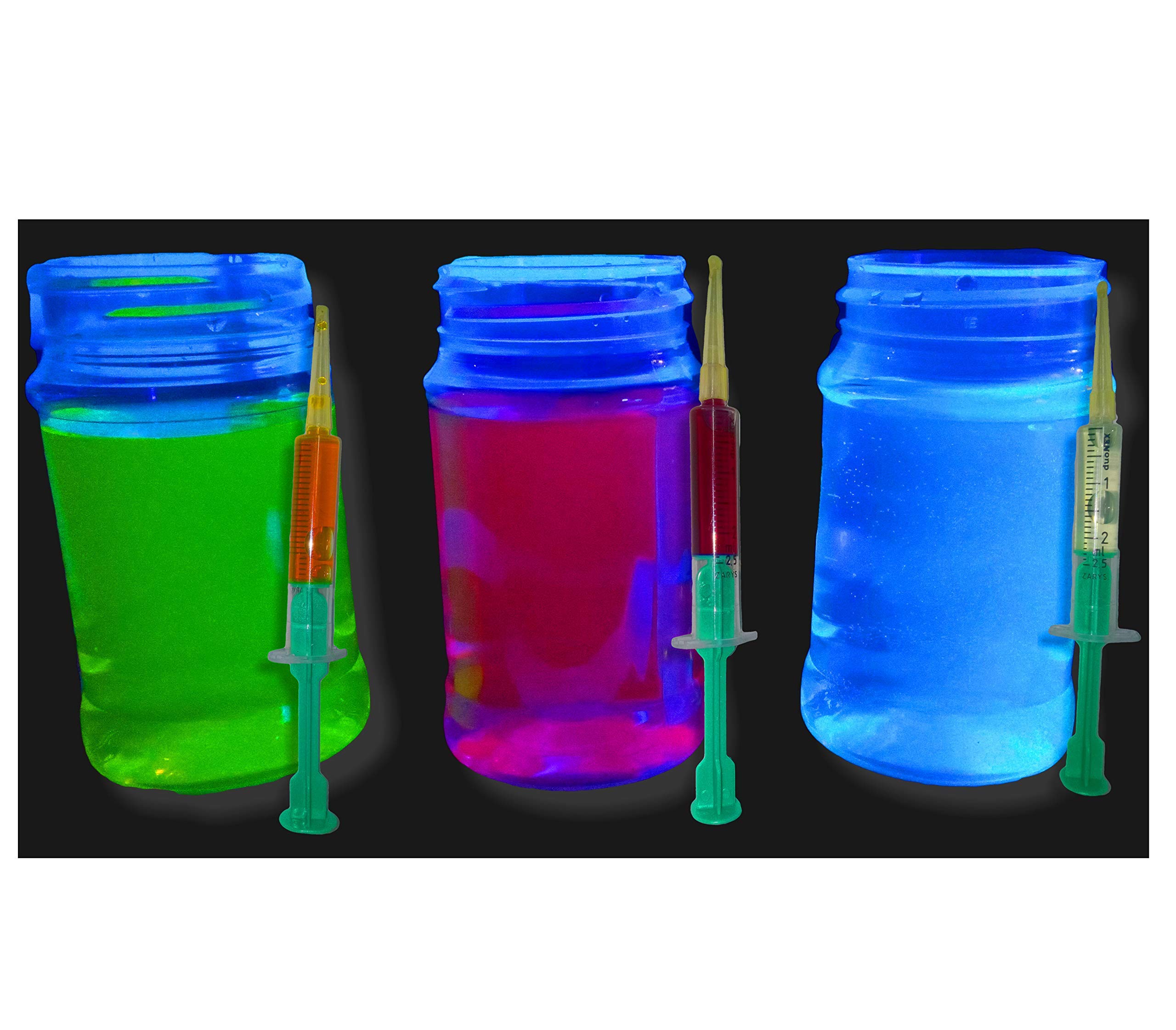 Glowing Fluorescent Dye, Liquid: Neon UV Blacklight Reactive ...