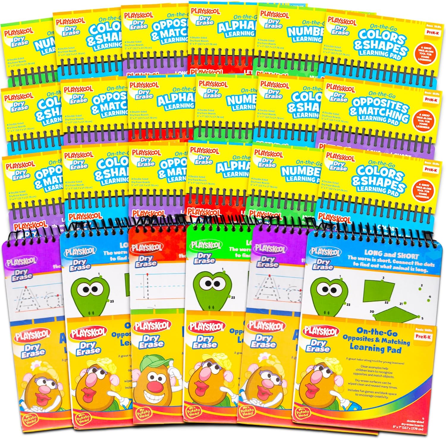 Amazon.com: Bulk Write and Wipe Learning Boards Pre K Kindergarten - 24 Dry Erase Alphabet ...