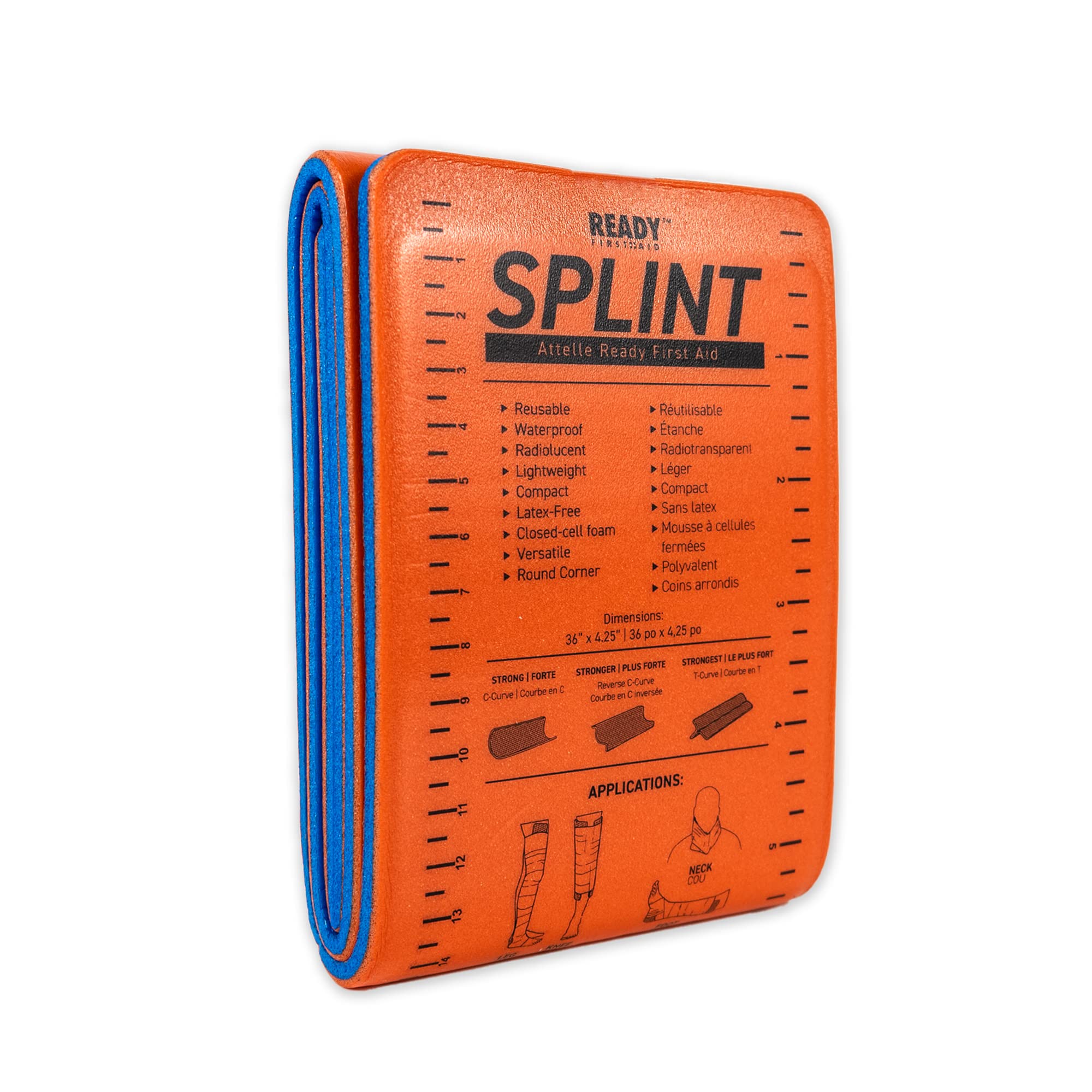 Ready First Aid - Foam Splint (4.25"x36"), Aluminum core, Lightweight ...