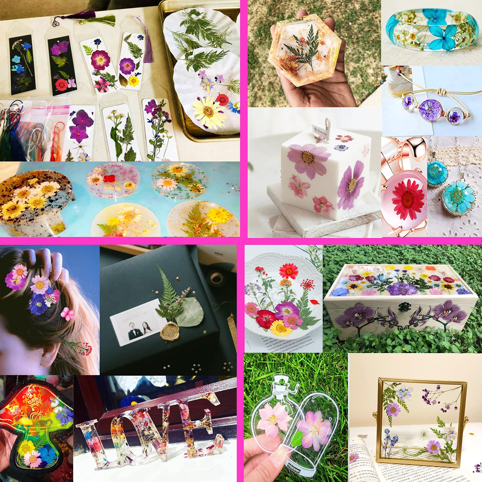 Snapklik.com : Dried Flowers For Resin, 103pcs Natural Flowers And ...