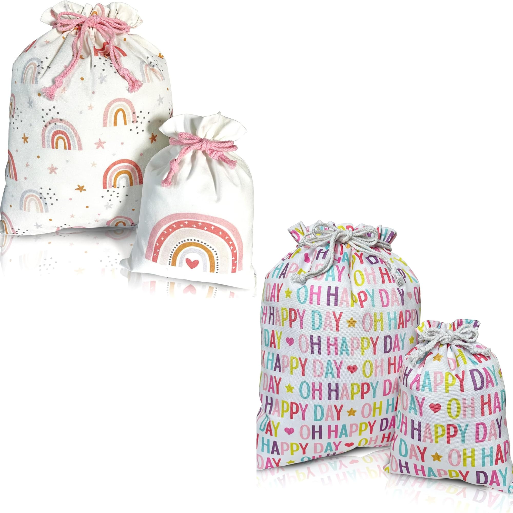 Amazon.com: Gather & Knot Drawstring Gift Bags Premium Canvas Gift Bags ...