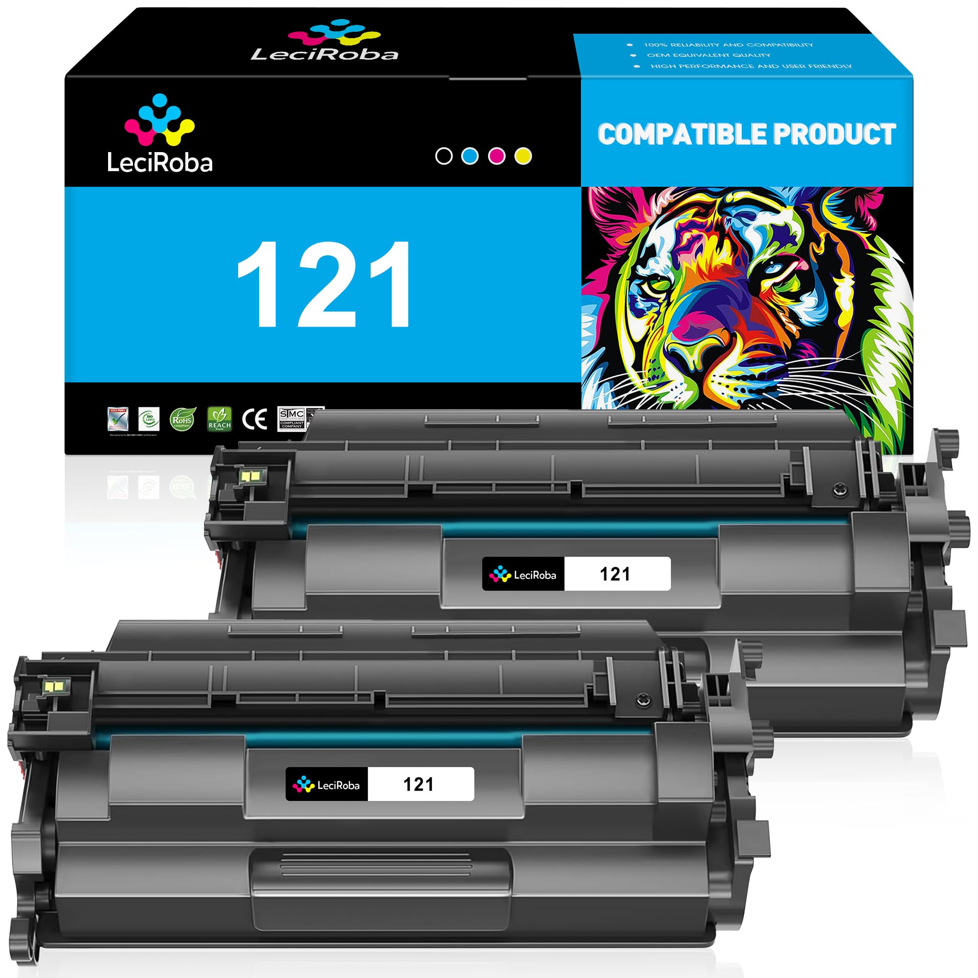 Amazon.com: LeciRoba 121 Black Compatible Toner Cartridge Replacement ...