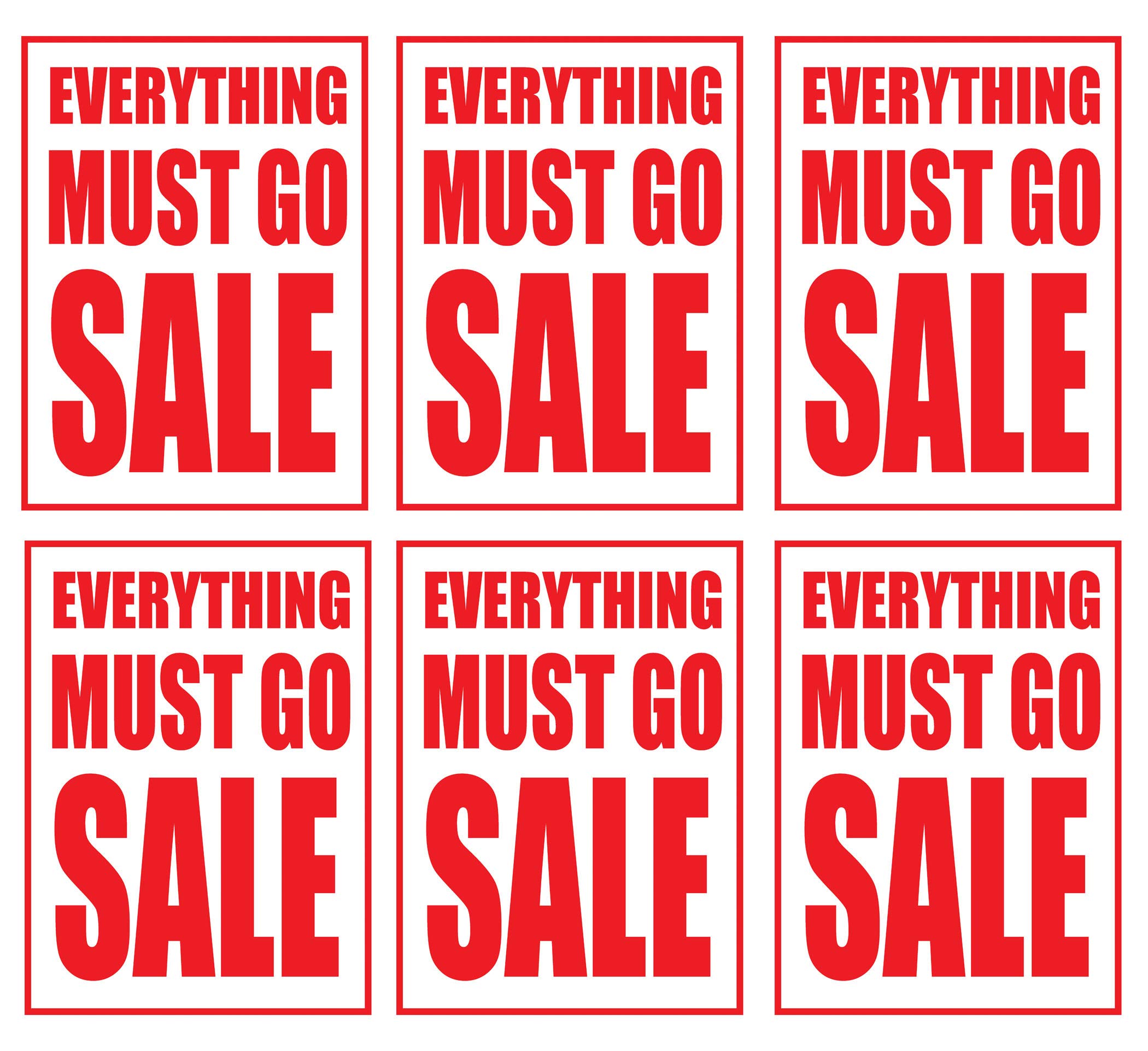 Pink Everything Must Go Sign
