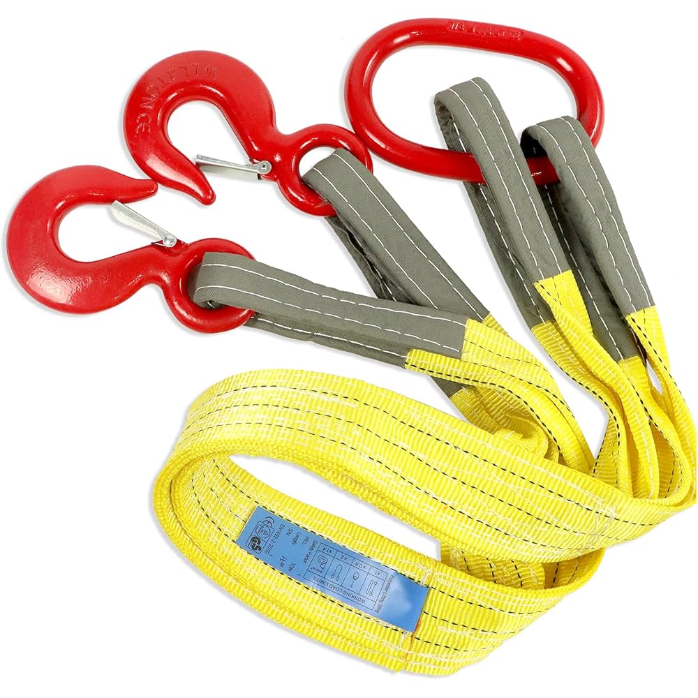 $8/mo - Finance QWORK Heavy Duty Two Leg Bridle Web Sling, 4.92Ft ...