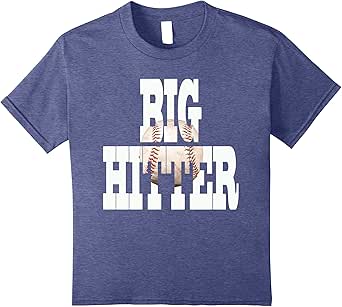 Amazon.com: Big Hitter T-Shirt Baseball, Softball, Ball Game Tournament ...