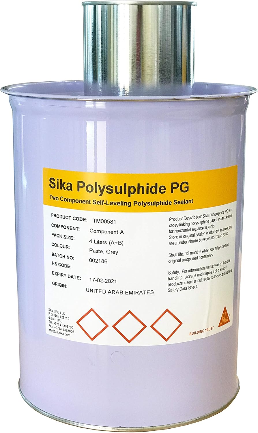 Sika Polysulphide PG, Self-leving polysulphide sealant, 4L, Grey : Buy ...