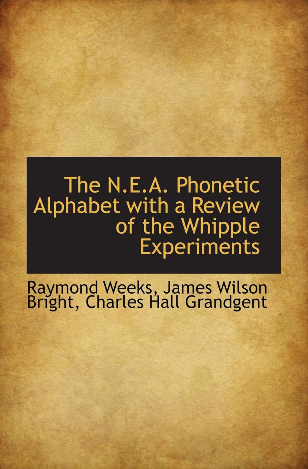 Amazon.com: The N.E.A. Phonetic Alphabet with a Review of the Whipple ...