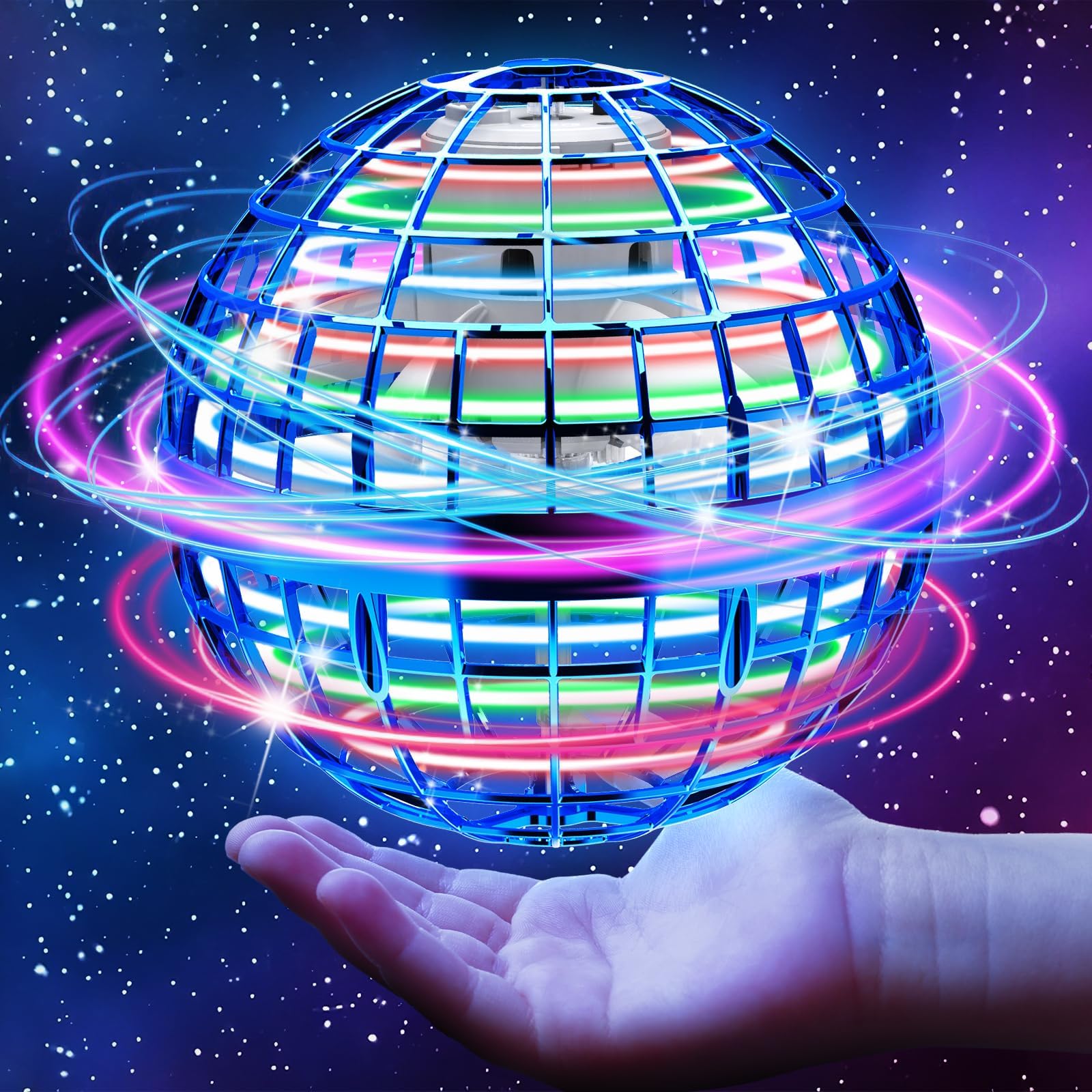 Flying Orb Ball Toy - 2023 Hover Ball with RGB Light Magic Hand ...