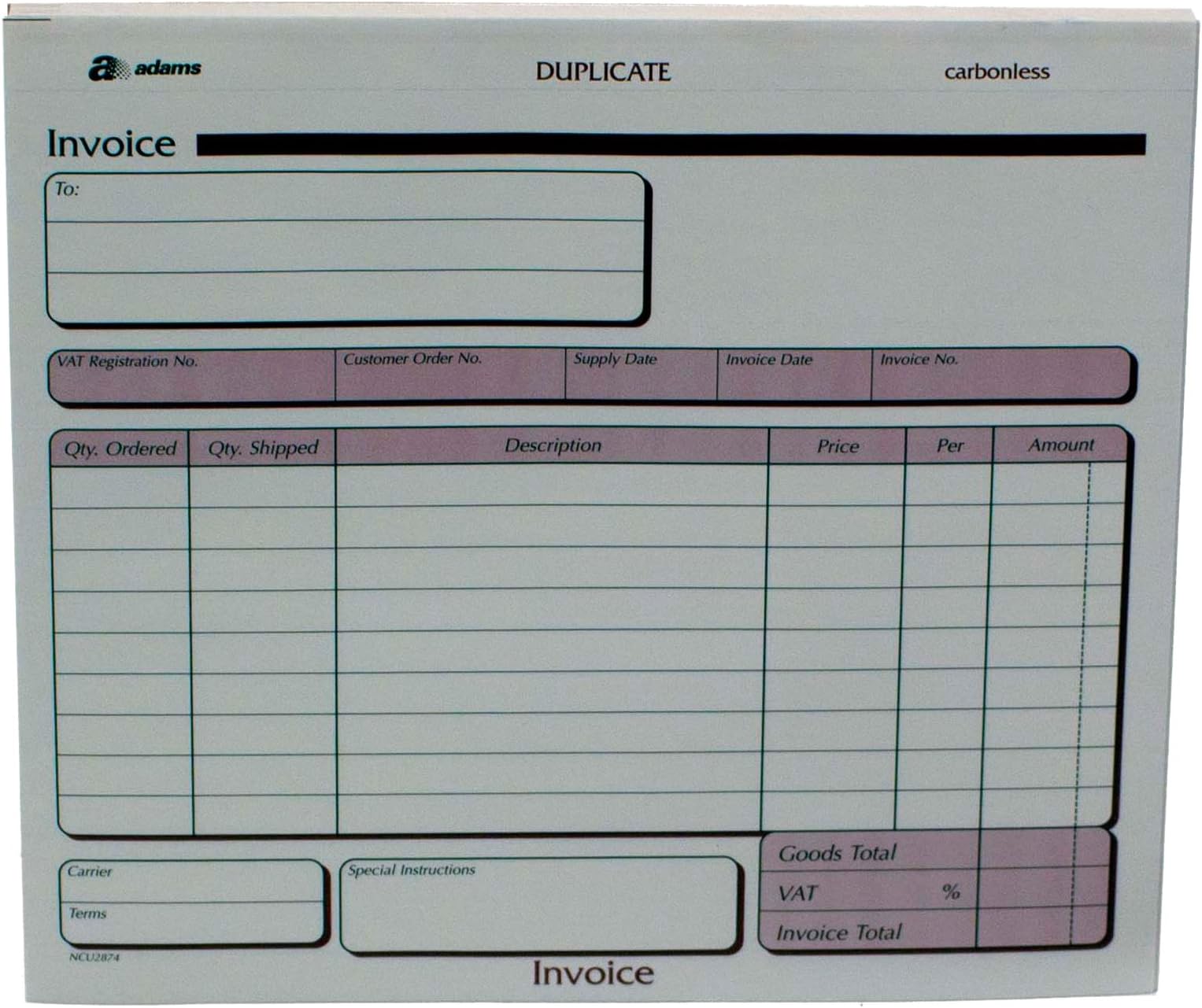 Pukka Pad, Duplicate Invoice Book 214 x 273mm : Amazon.co.uk ...