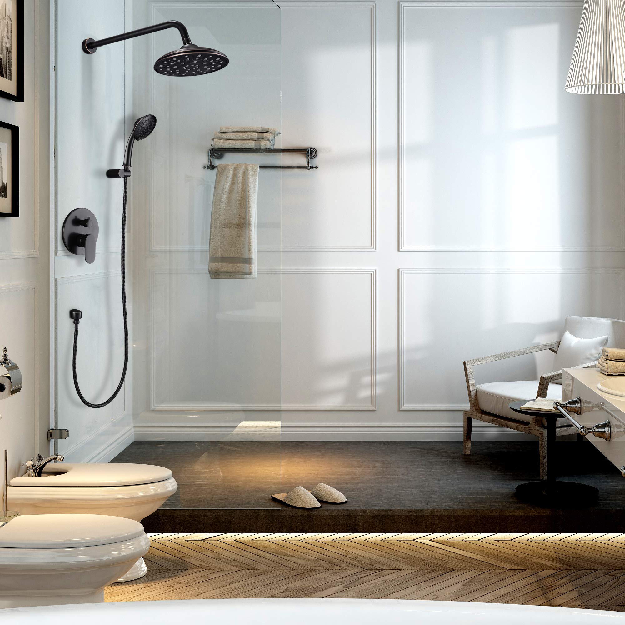 GABRYLLY Shower System, Wall Mounted Shower Faucet Set for Bathroom ...