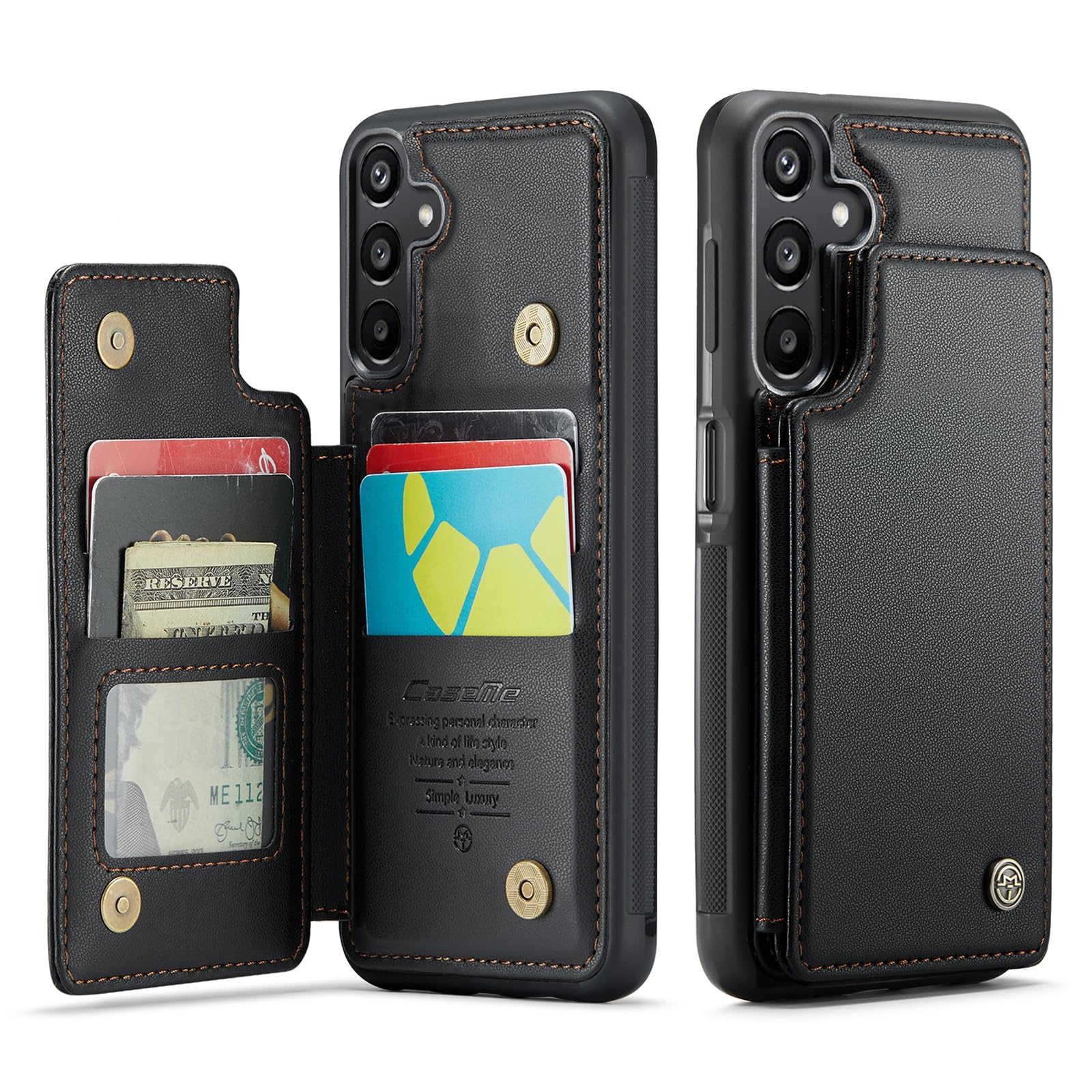 Amazon.com: REEGINCH for Samsung Galaxy A15 5G Wallet Case RFID Blocking PU Leather Case with ...