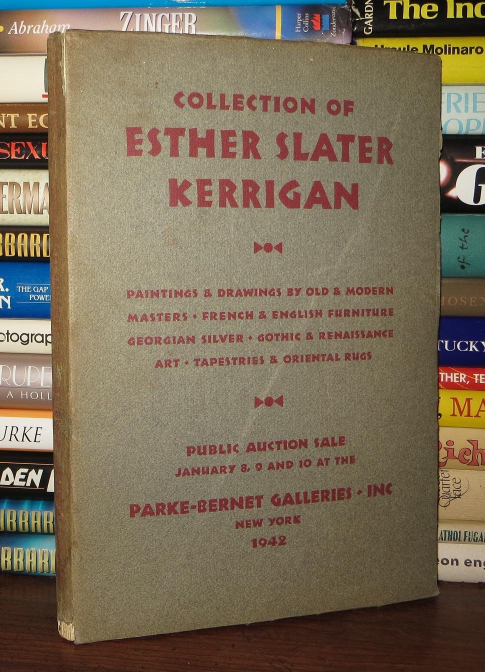 COLLECTION OF ESTHER SLATER KERRIGAN CATALOGUE of PAINTINGS and ...