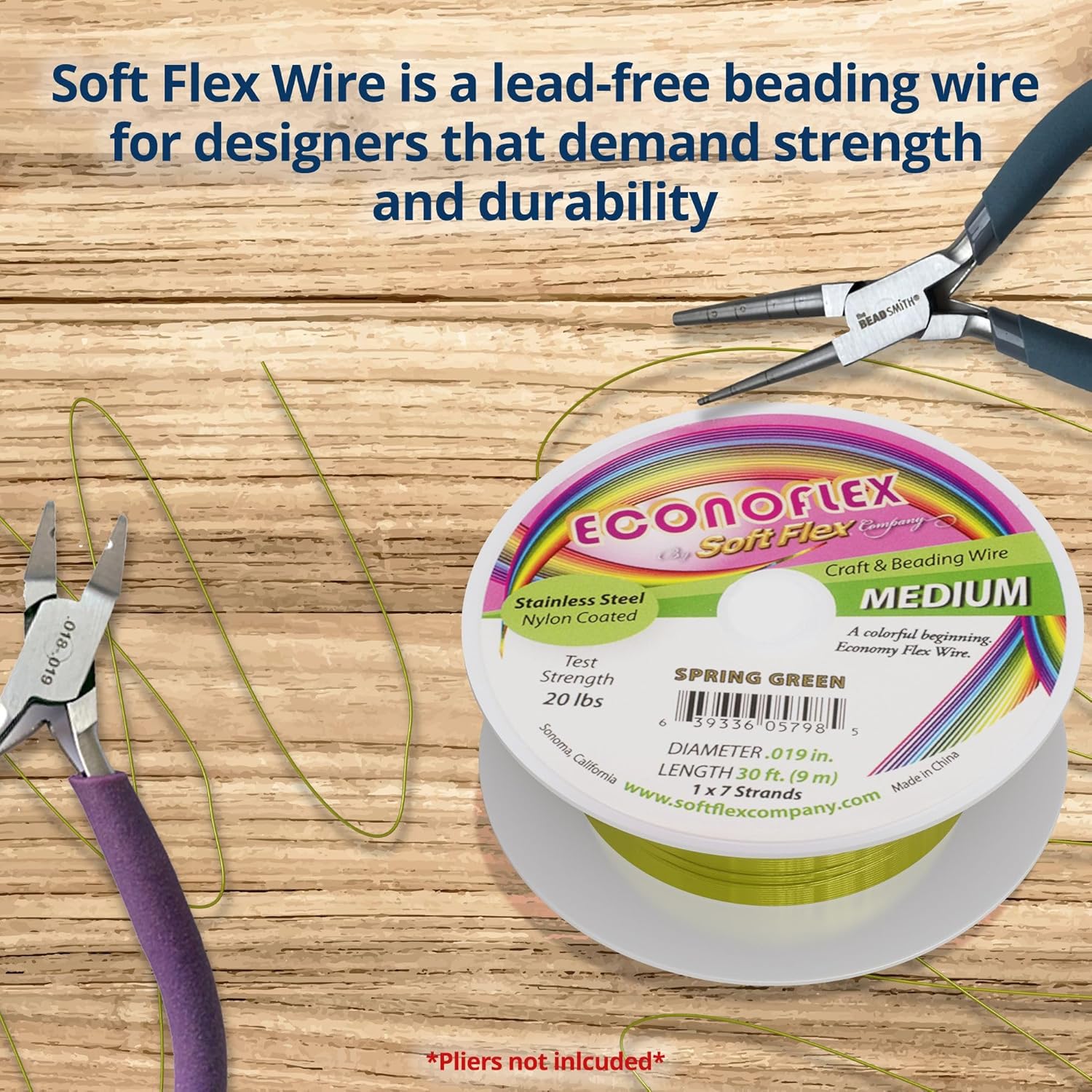 Soft Flex Econoflex Hobby Beading Wire - Flexible Stainless Steel Wire ...