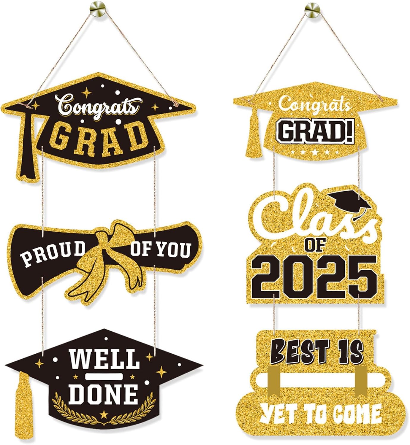 Amazon.com: Soochat 2Pcs Graduation Door Hanger Decor Graduation ...