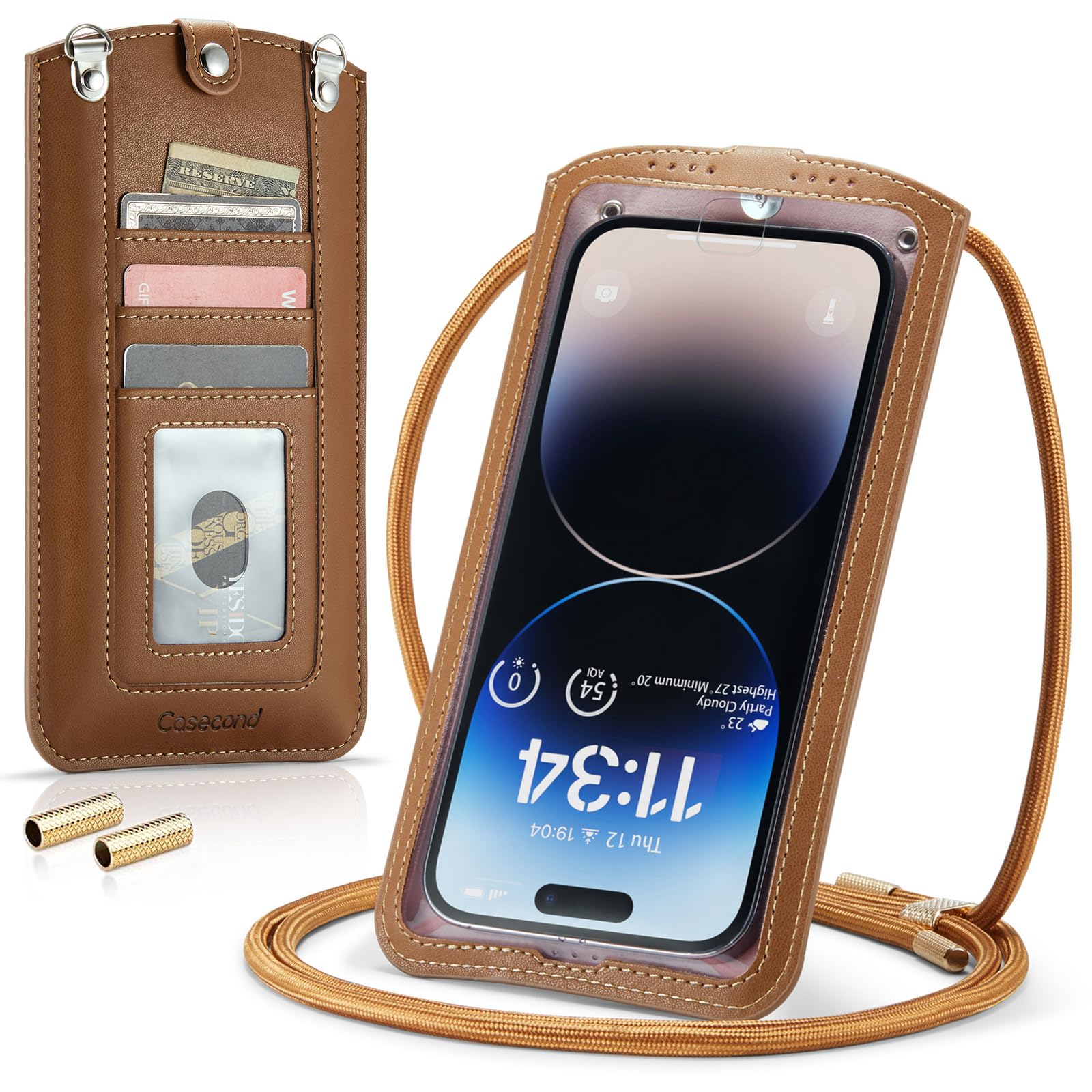 Amazon.com: Casecond Small Crossbody Bag Cell Phone Purse for Women Men ...