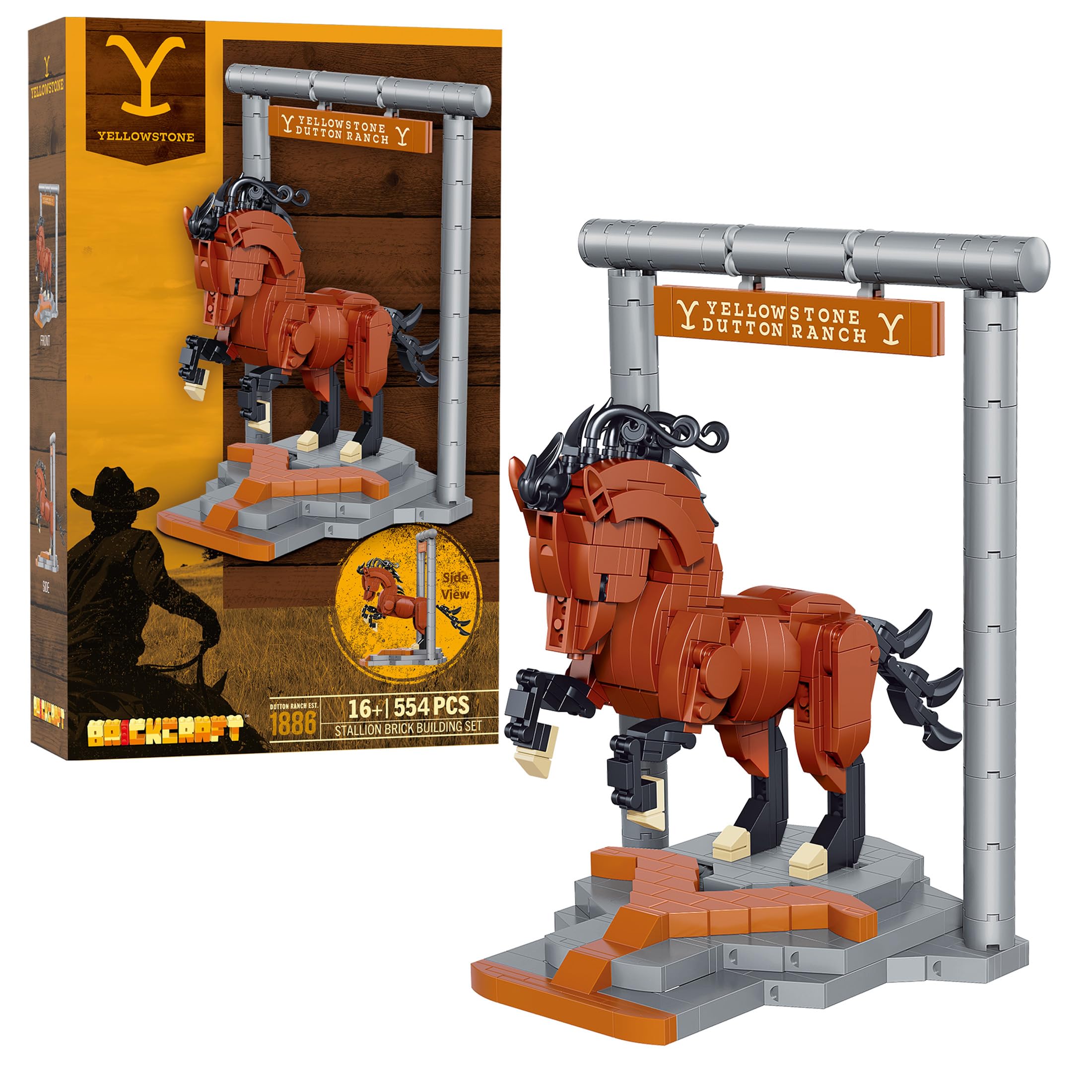 Amazon.com: Brickcraft Officially Licensed Yellowstone TV Show Dutton ...