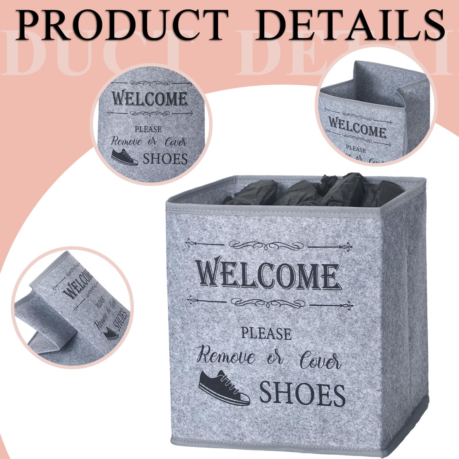 Denim Fabric Covered Shoe Box
