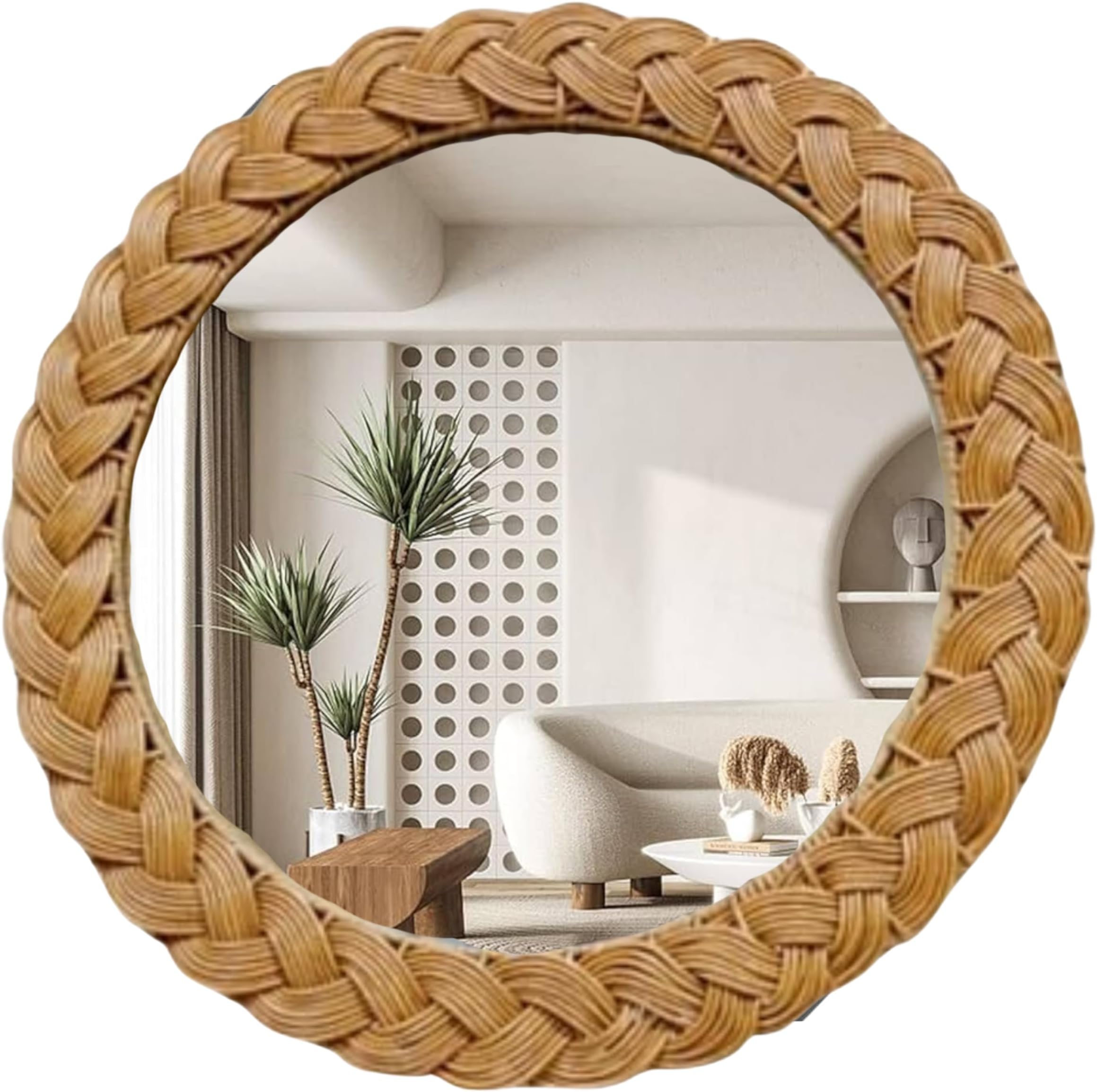 Amazon.com: WoodAlley Nautical Round Rope Mirror Twisted Rope Home ...