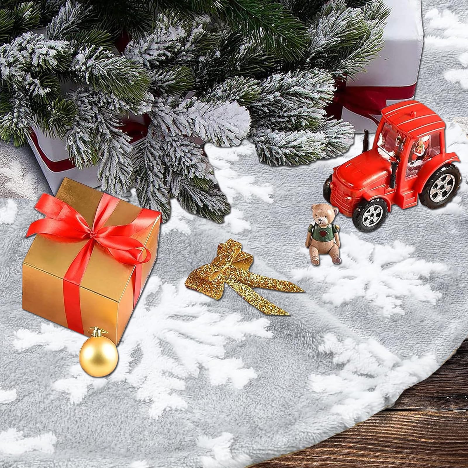 Amazon.com: Drezesov 48inch Christmas Tree Skirt Tree Blanket, Large ...