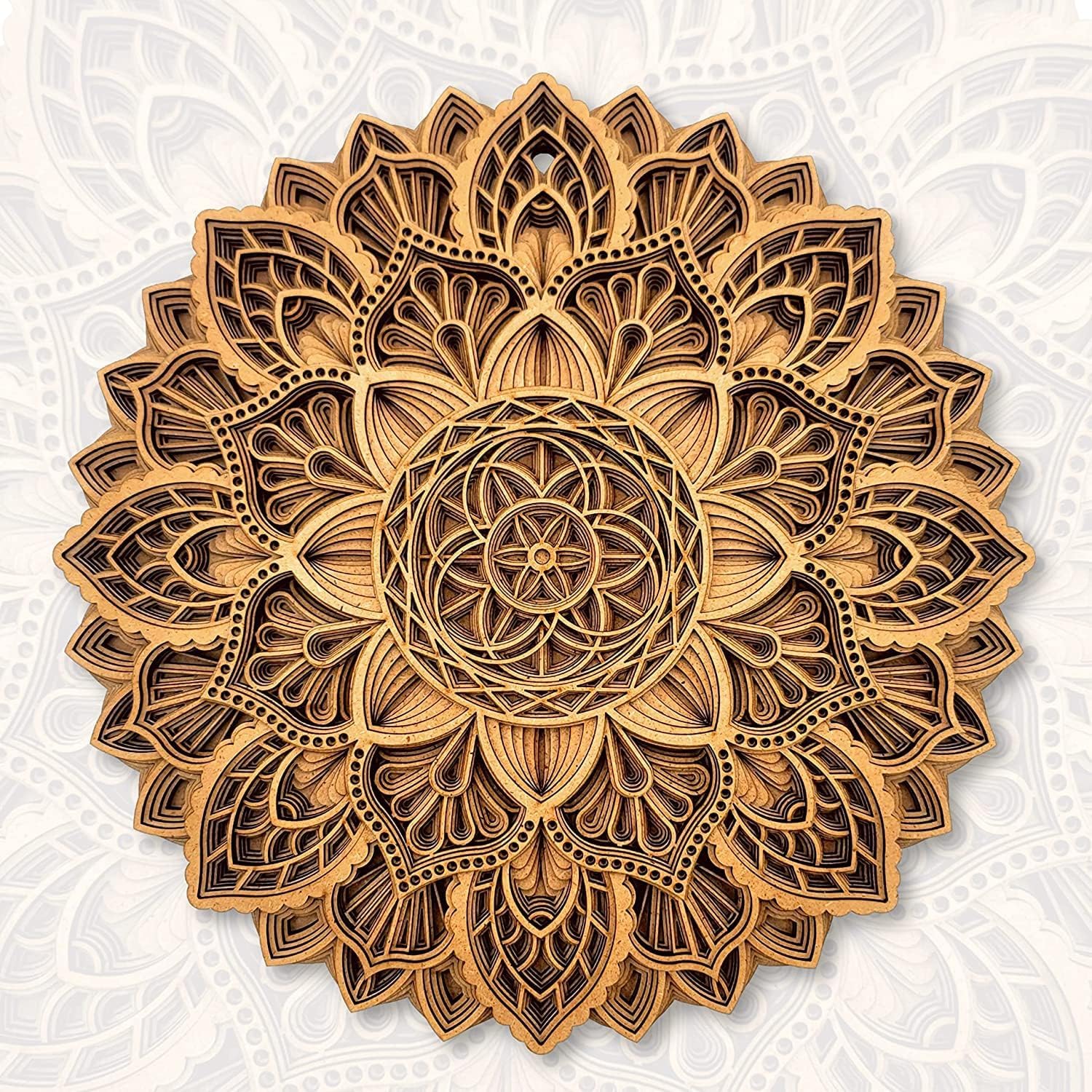 Gloridec 3D Laser Cut Decorative Mandala Wall Decor made of Engineered ...