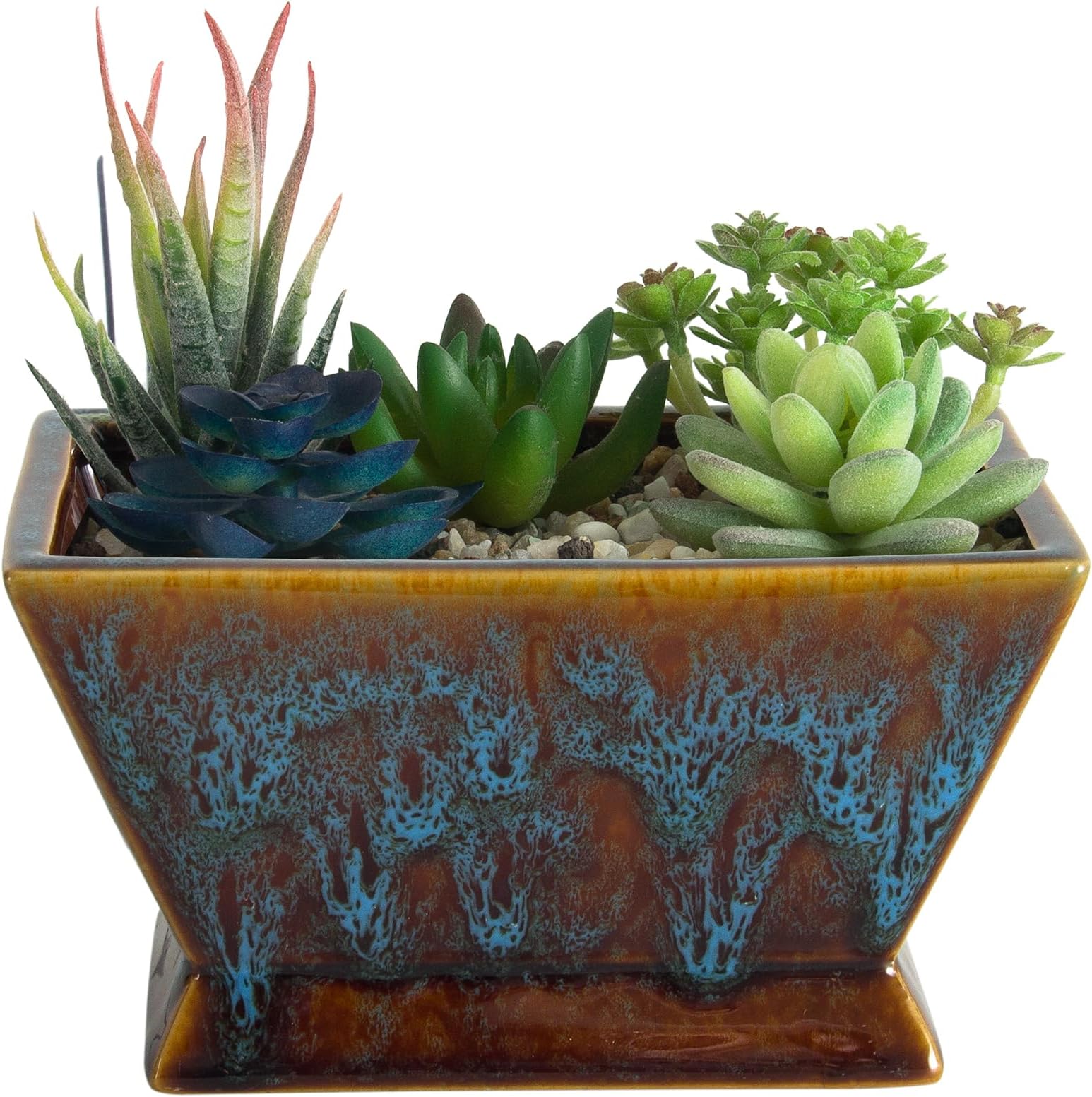 Amazon.com : Yardwe Succulent Pots, Round Shallow Succulent Planter ...