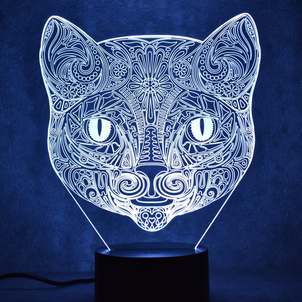 Amazon.com: 3D LED Night Lamp, Night Lighting, Optical Illusion Visual ...