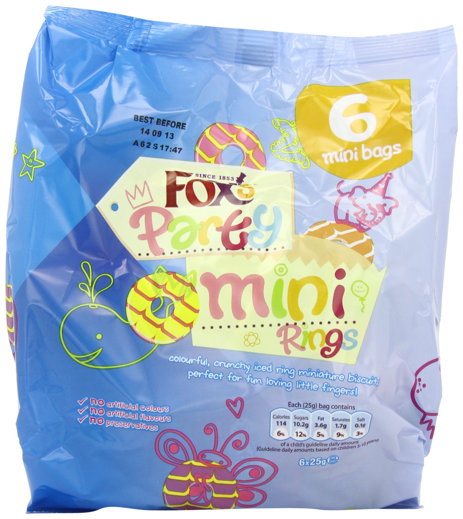 Amazon.com: Fox's Mini Party Rings 150 g (Pack of 8) : Toys & Games