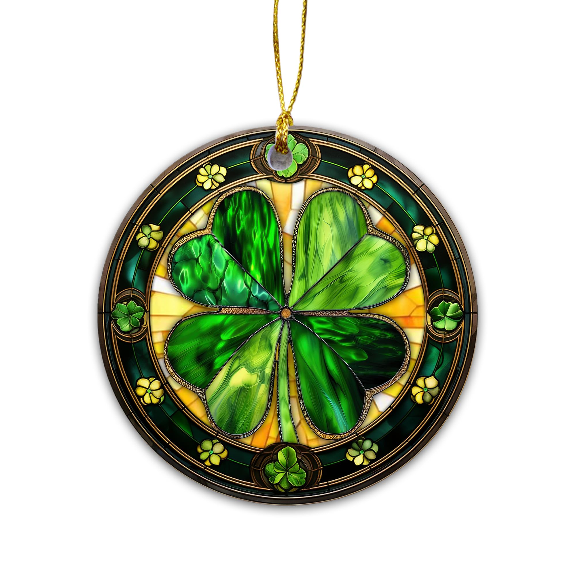 Amazon.com: Saint Patrick’s Day Ornament | Lucky Four-Leaf Clover ...
