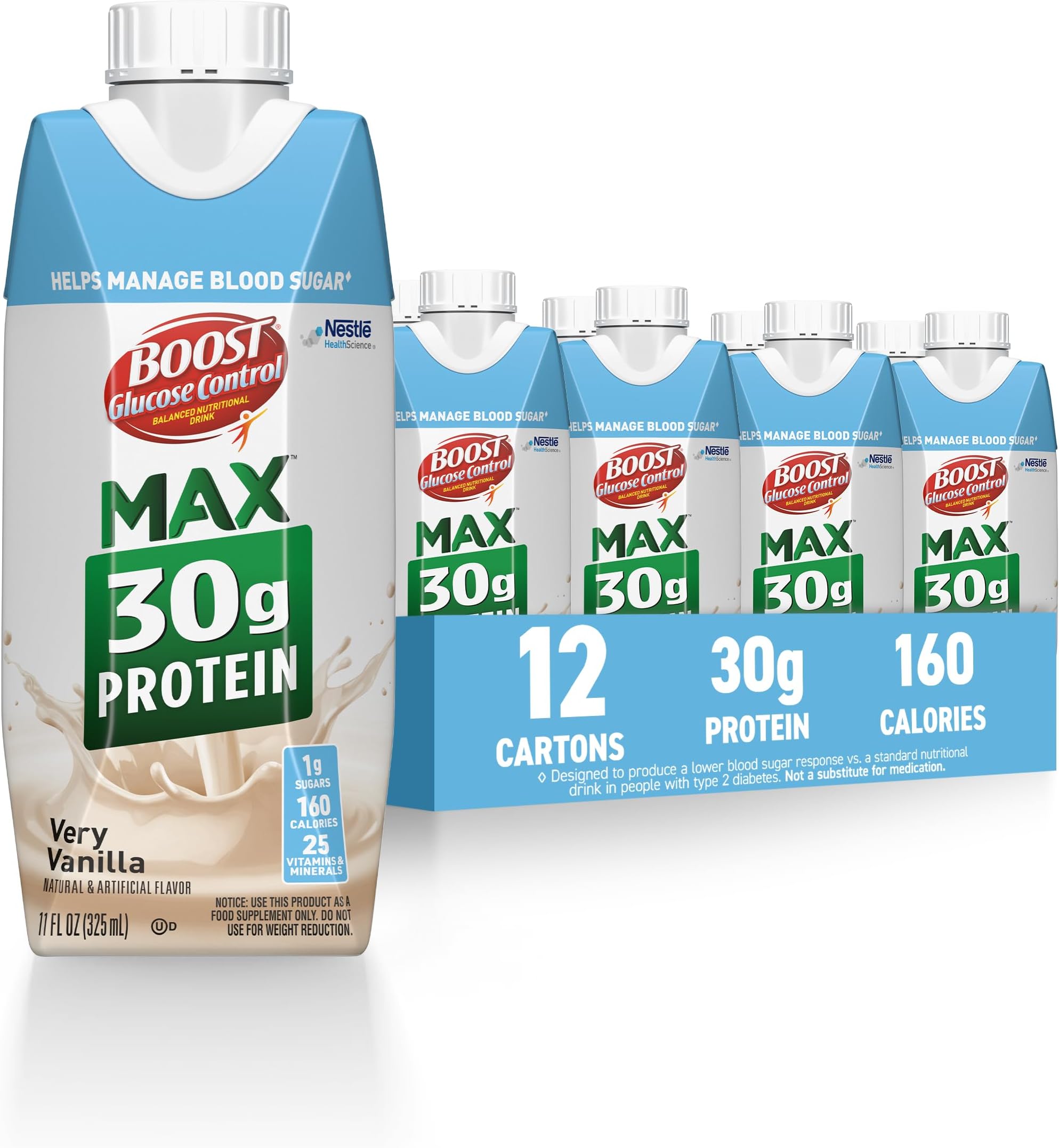 Amazon.com: BOOST Glucose Control Max 30g Protein Nutritional Drink ...