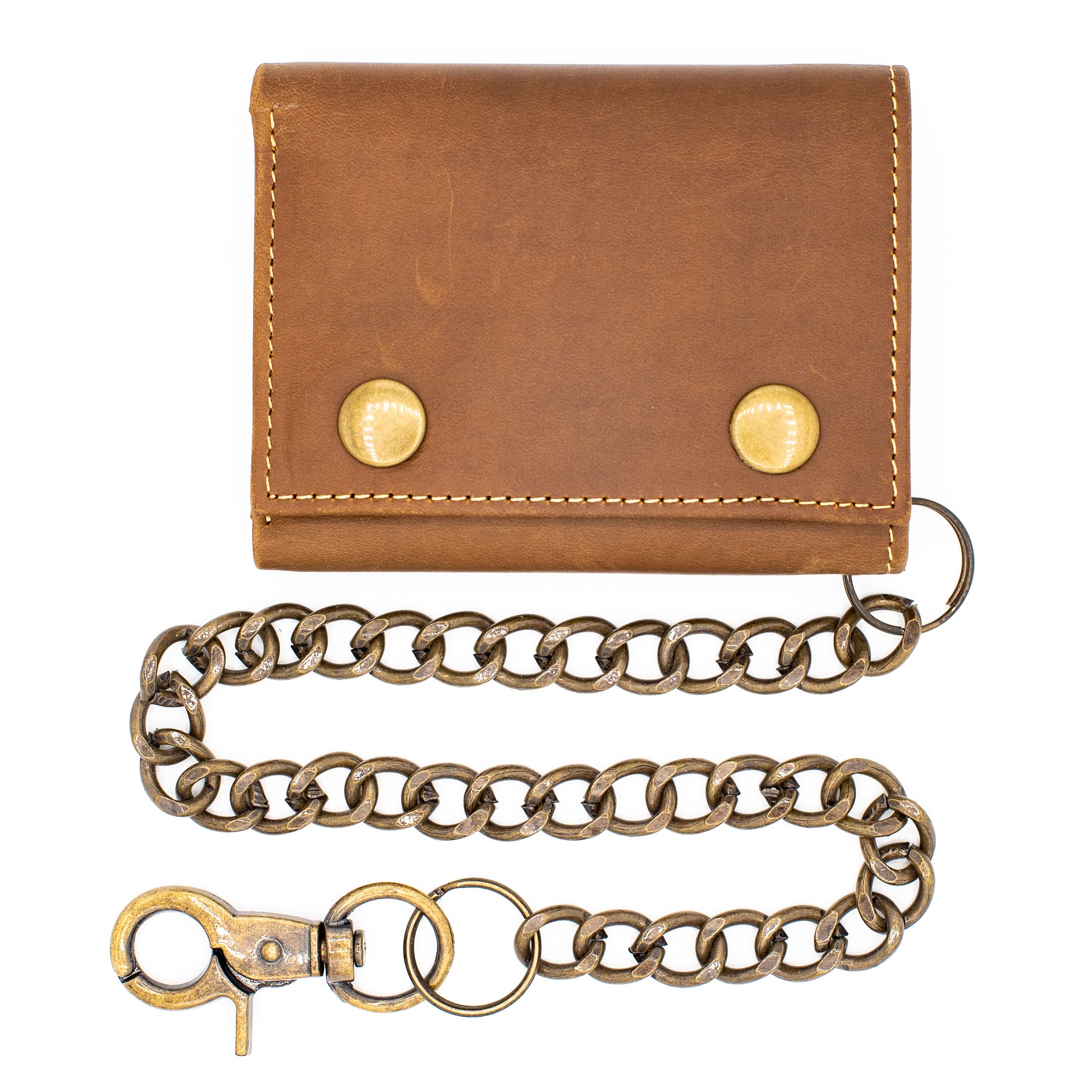 Amazon.com: Chain Wallets for men Biker Chains Top-Grain Cow Leather ...