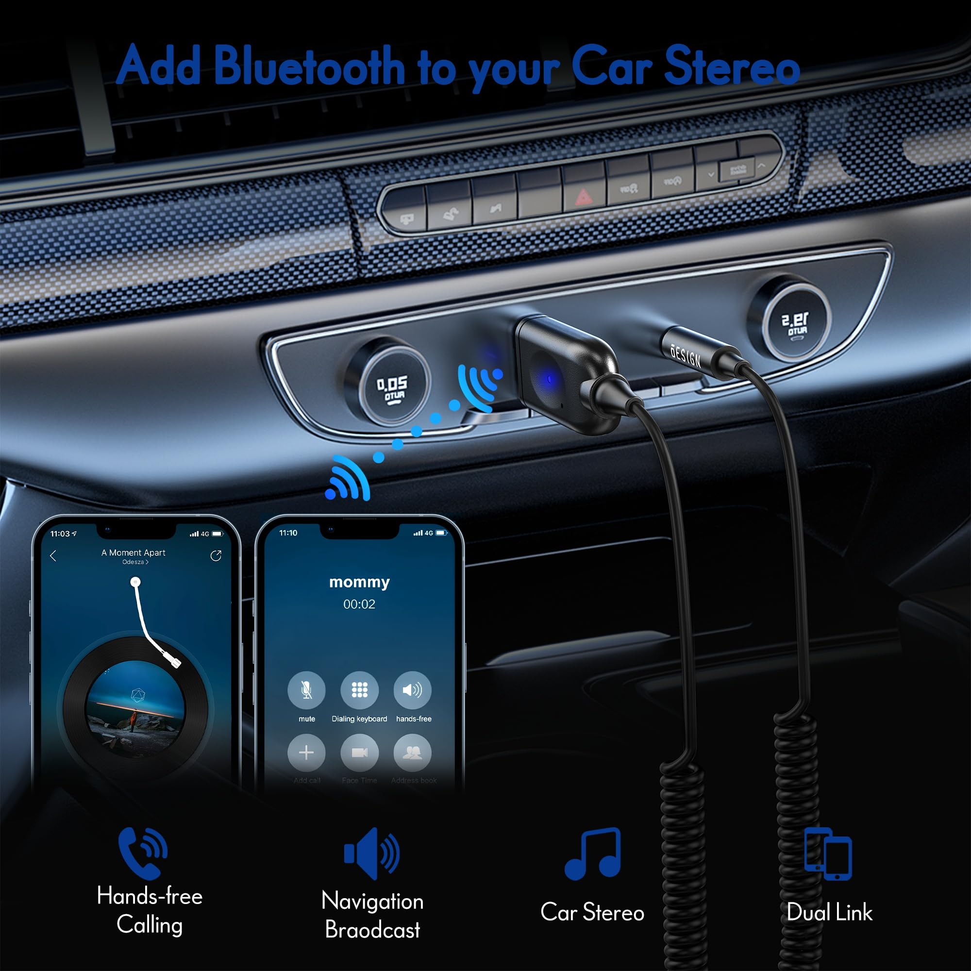 Snapklik.com : BK07 Bluetooth Car Kit, Wireless Receiver For Handsfree ...