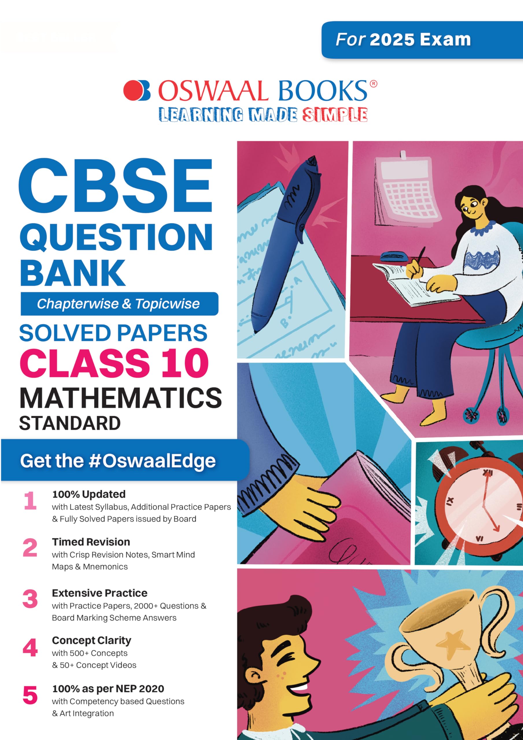 Oswaal CBSE Question Bank Class 10 Mathematics Standard Hardcover Book ...
