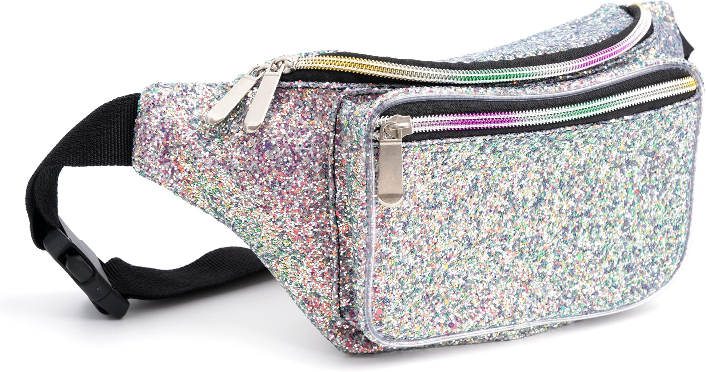 Amazon.com | Crossbody Bags Glitter Fanny Pack for Women - Colorful ...