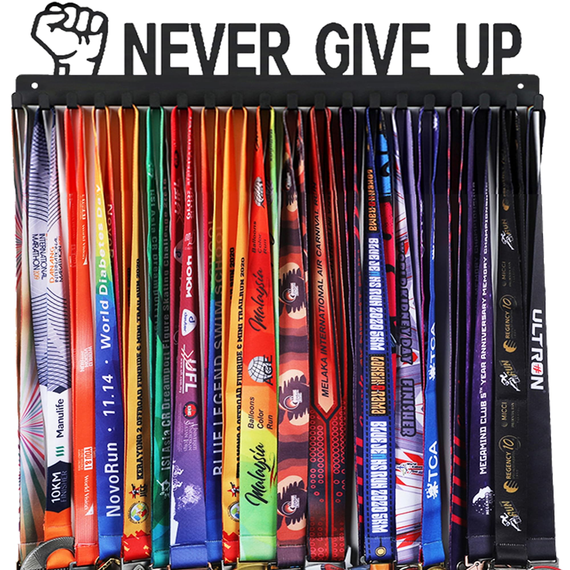 Snapklik.com : Goutoports Medal Hanger Display Rack - Never Give Up ...