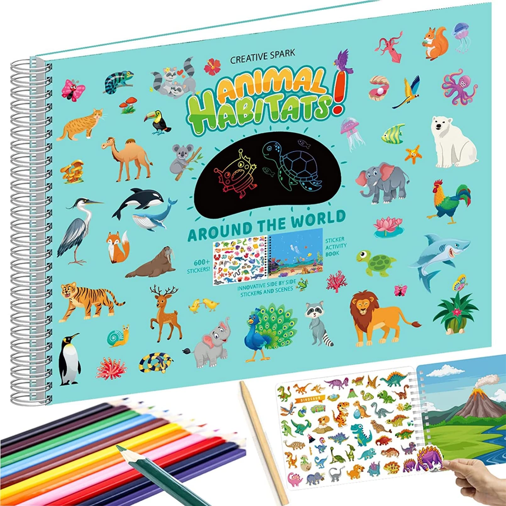 Buy AM ANNA Sticker Books for Kids 2-4, Animal Sticker And Coloring ...