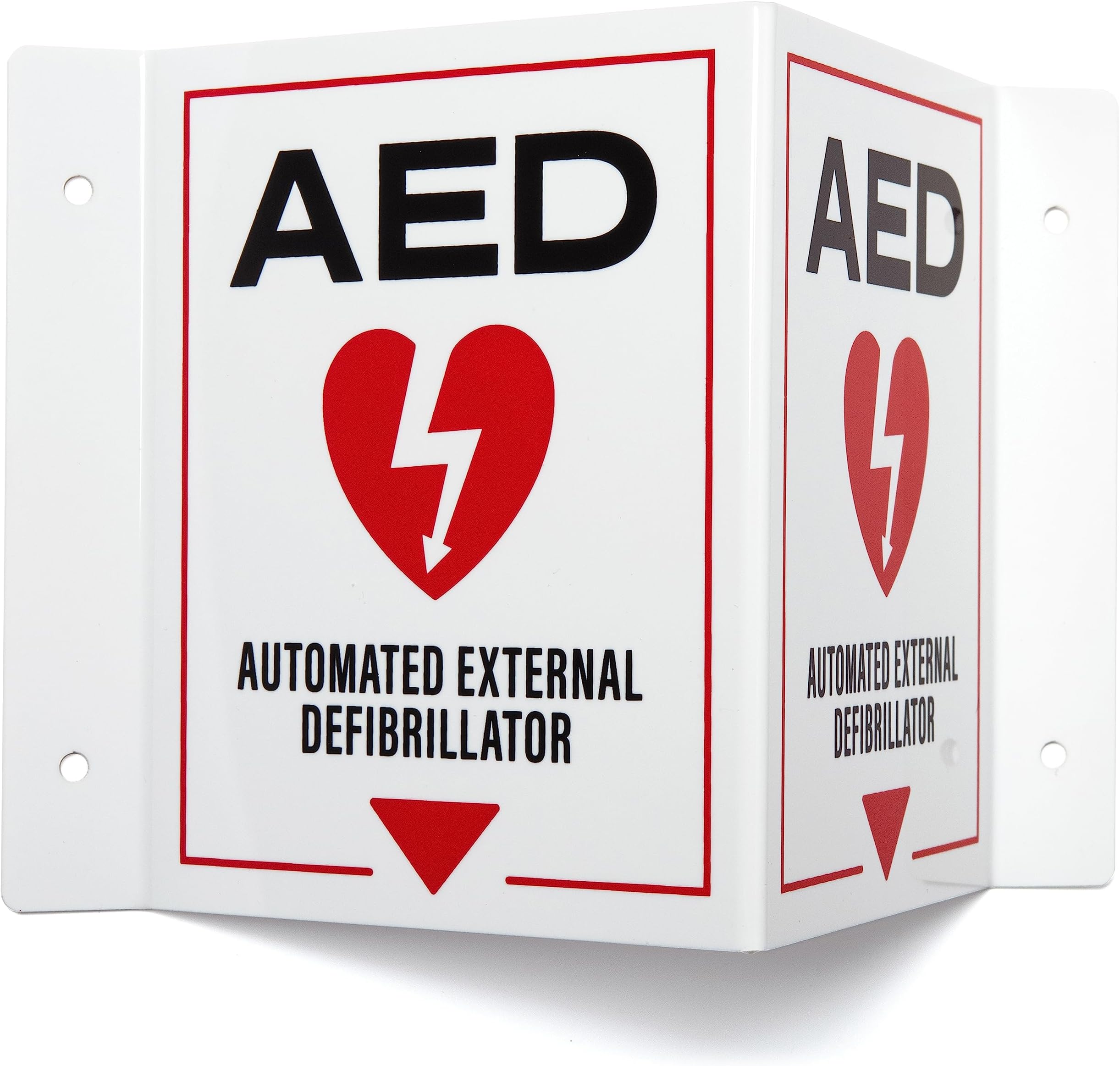 AED Wall Mount Sign 2-Pack | 3D Projecting Automated External ...