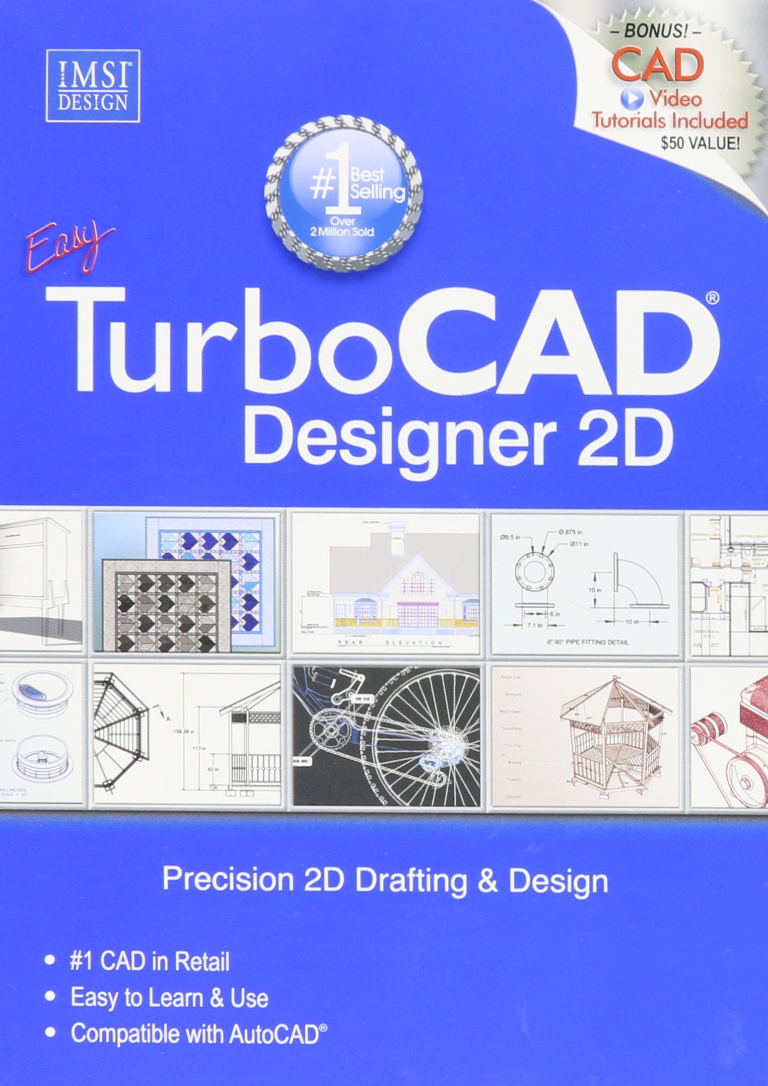 Buy IMSI Design 8054716 TurboCAD Designer 2D V17 Software, Easy to Learn and Use, Compatible ...