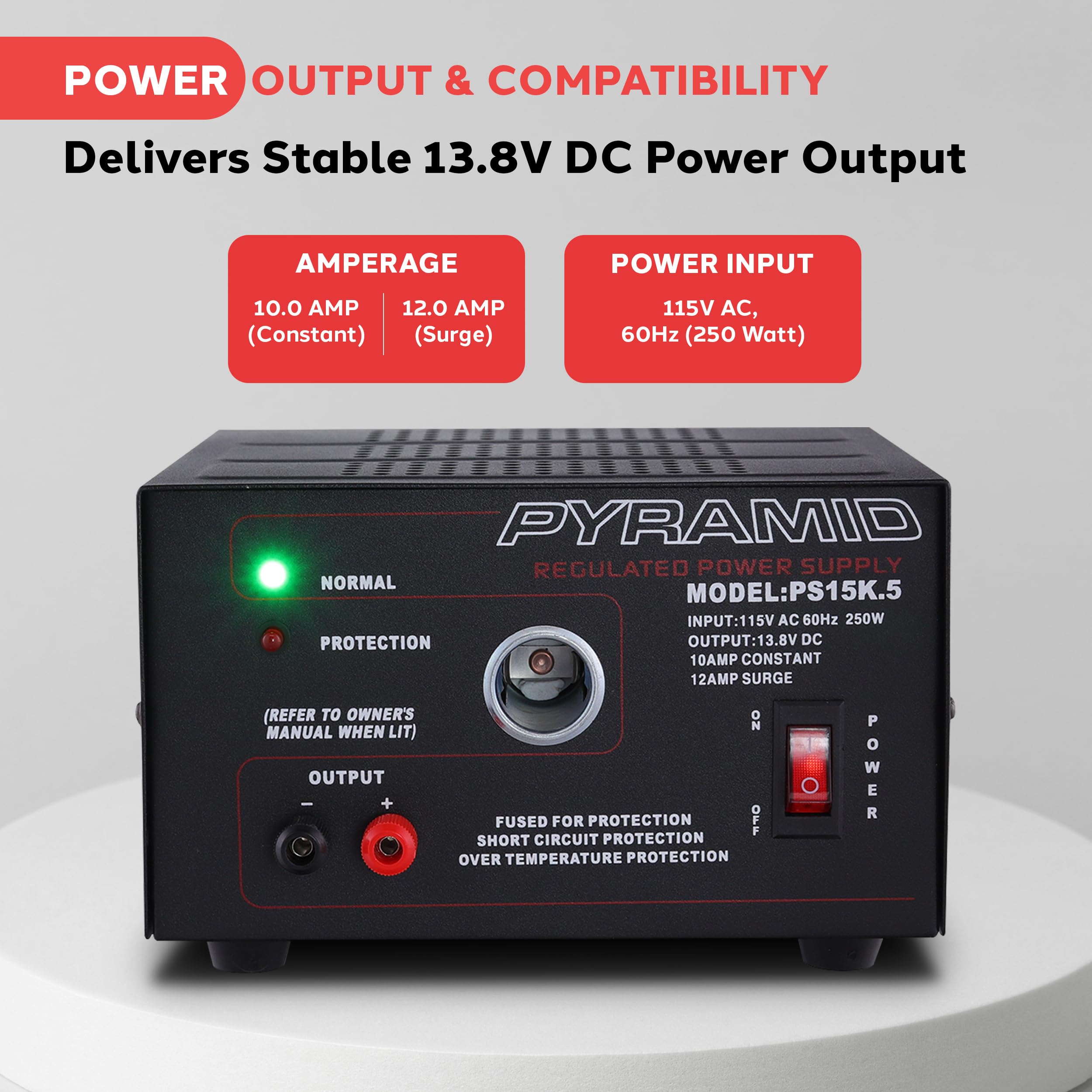Snapklik.com : Pyramid Universal Compact Bench Power Supply - 10 Amp ...