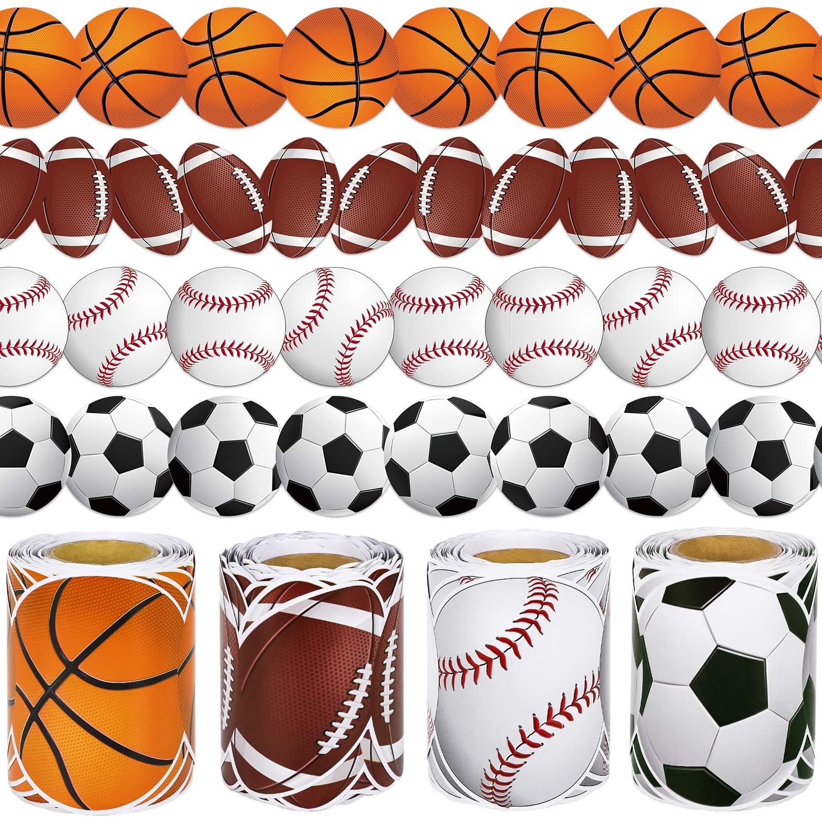 Amazon.com: AnyDesign 131.2ft Sport Bulletin Board Borders 4 Rolls ...