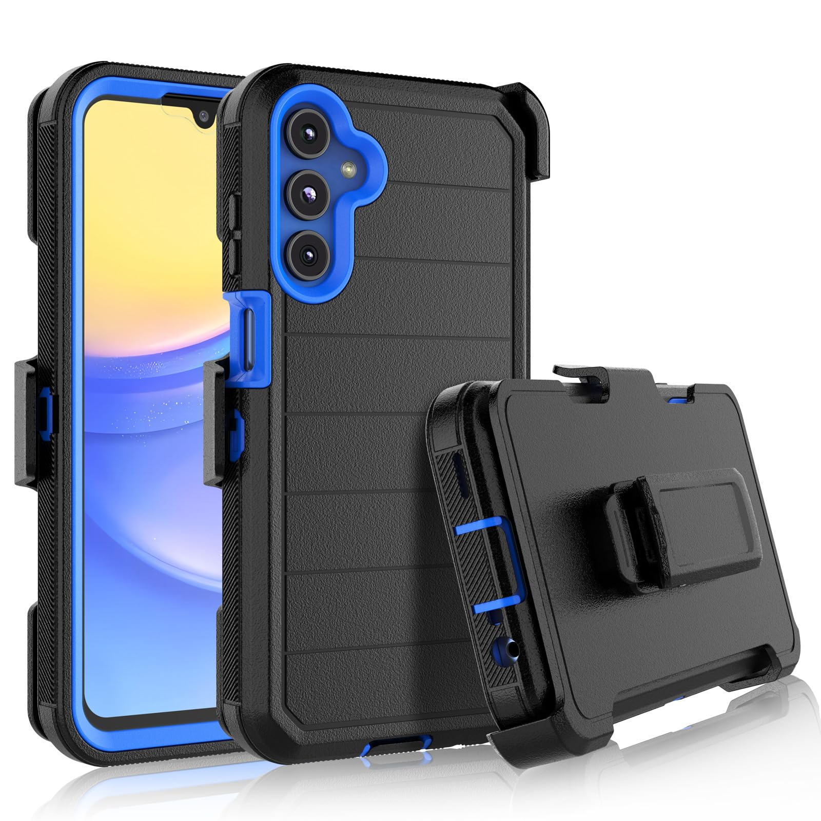 Amazon.com: Njjex Rugged Case for Samsung Galaxy A15 5G, for Galaxy A15 ...